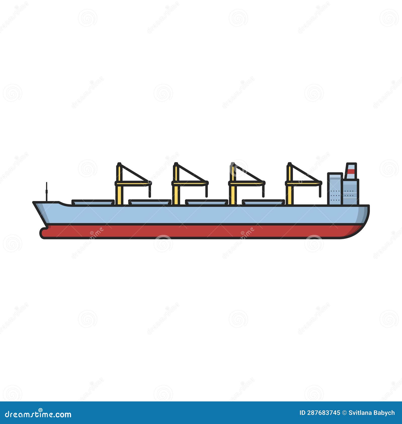 Barge Vector Icon.Color Vector Icon Isolated on White Background Barge ...