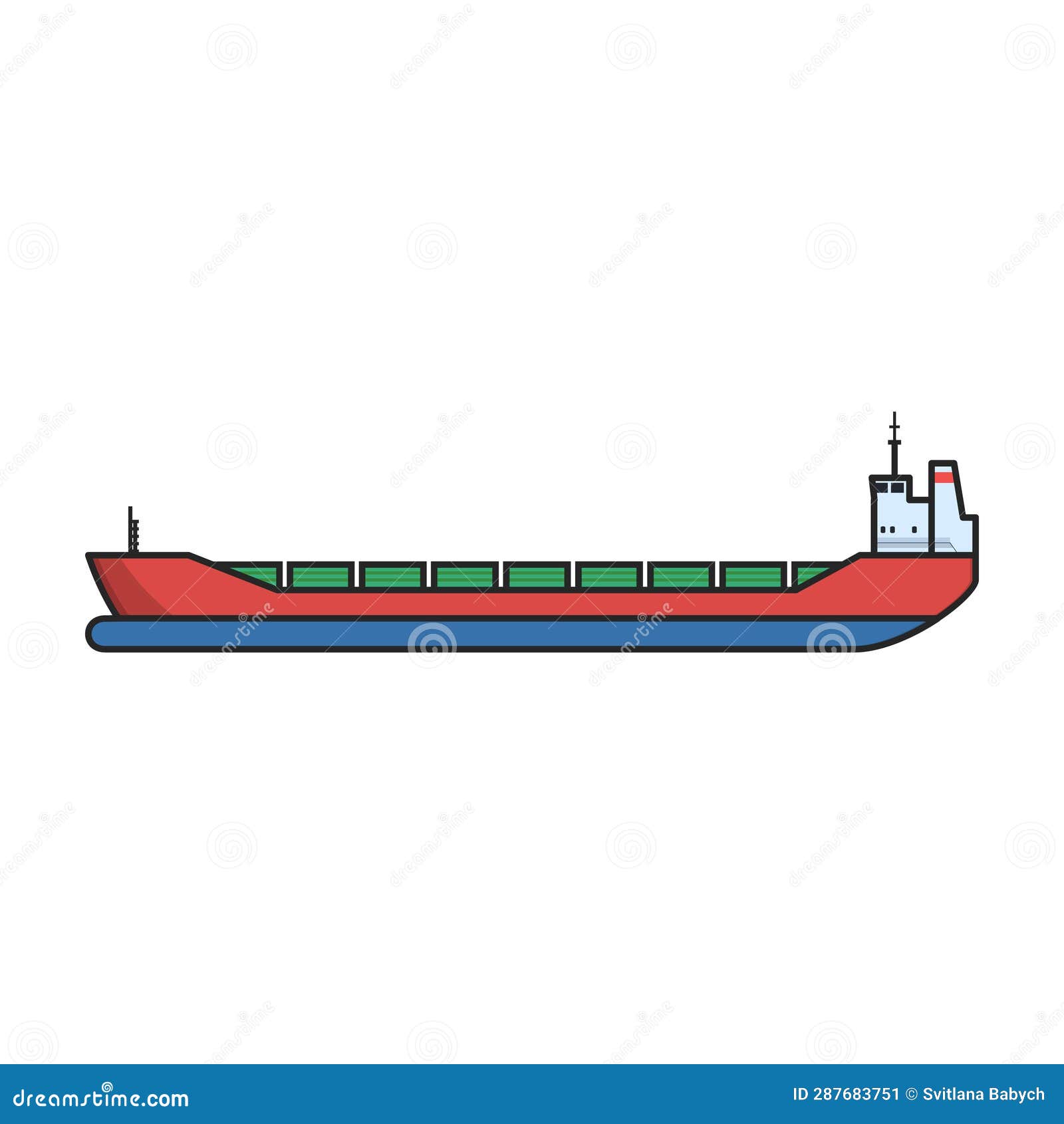 Barge Vector Icon.Color Vector Icon Isolated on White Background Barge ...