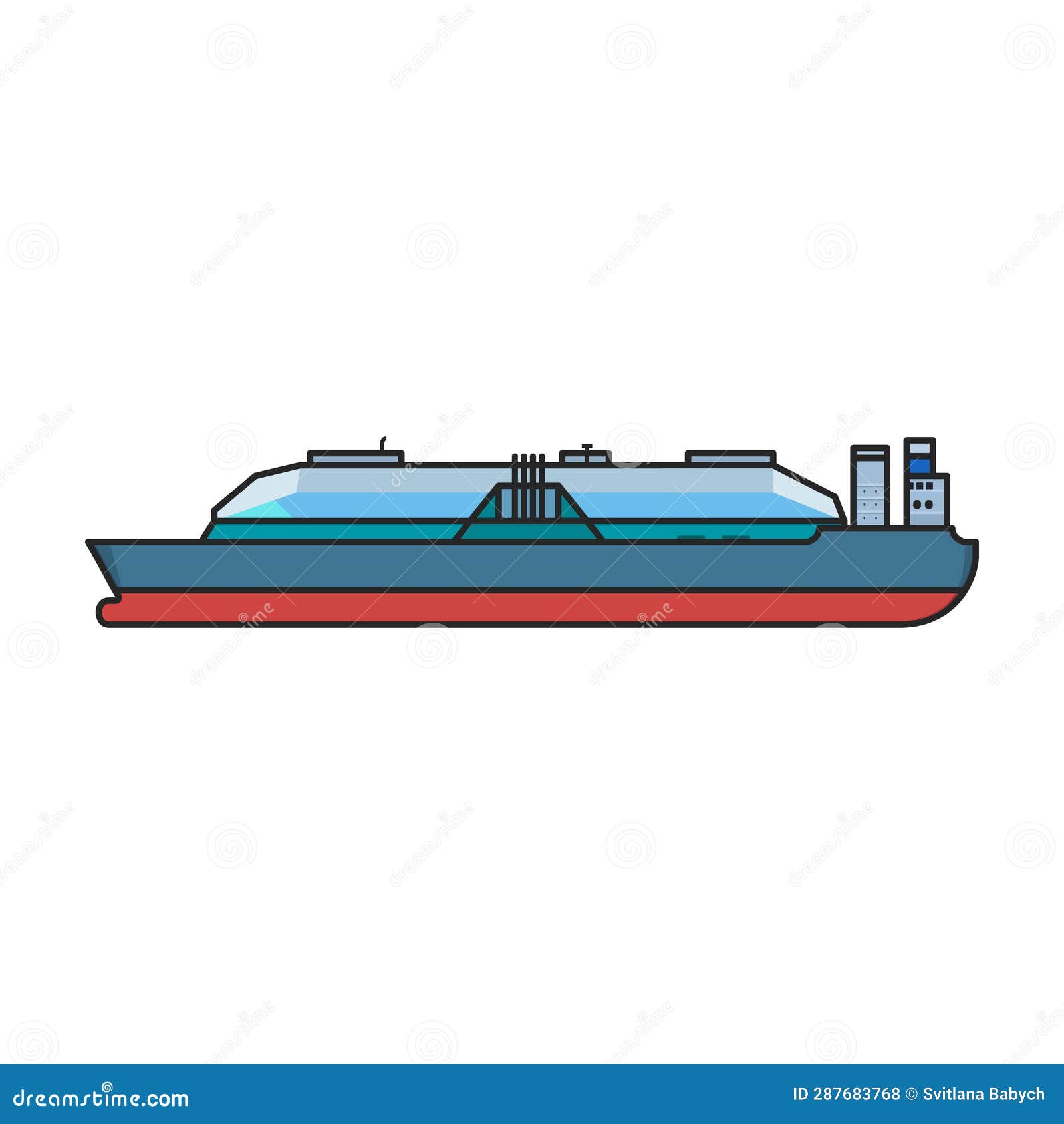Barge Vector Icon.Color Vector Icon Isolated on White Background Barge ...