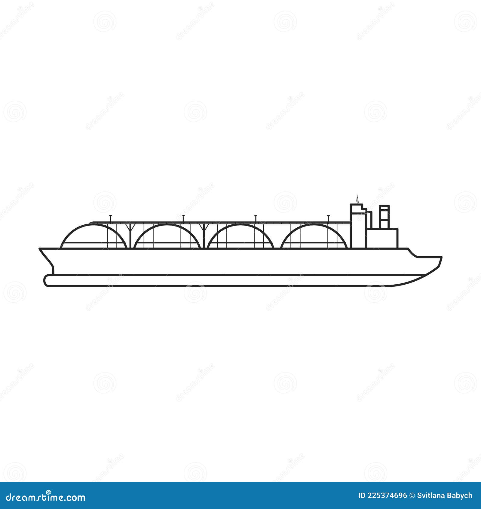 Barge Vector Icon.Outline Vector Icon Isolated on White Background ...