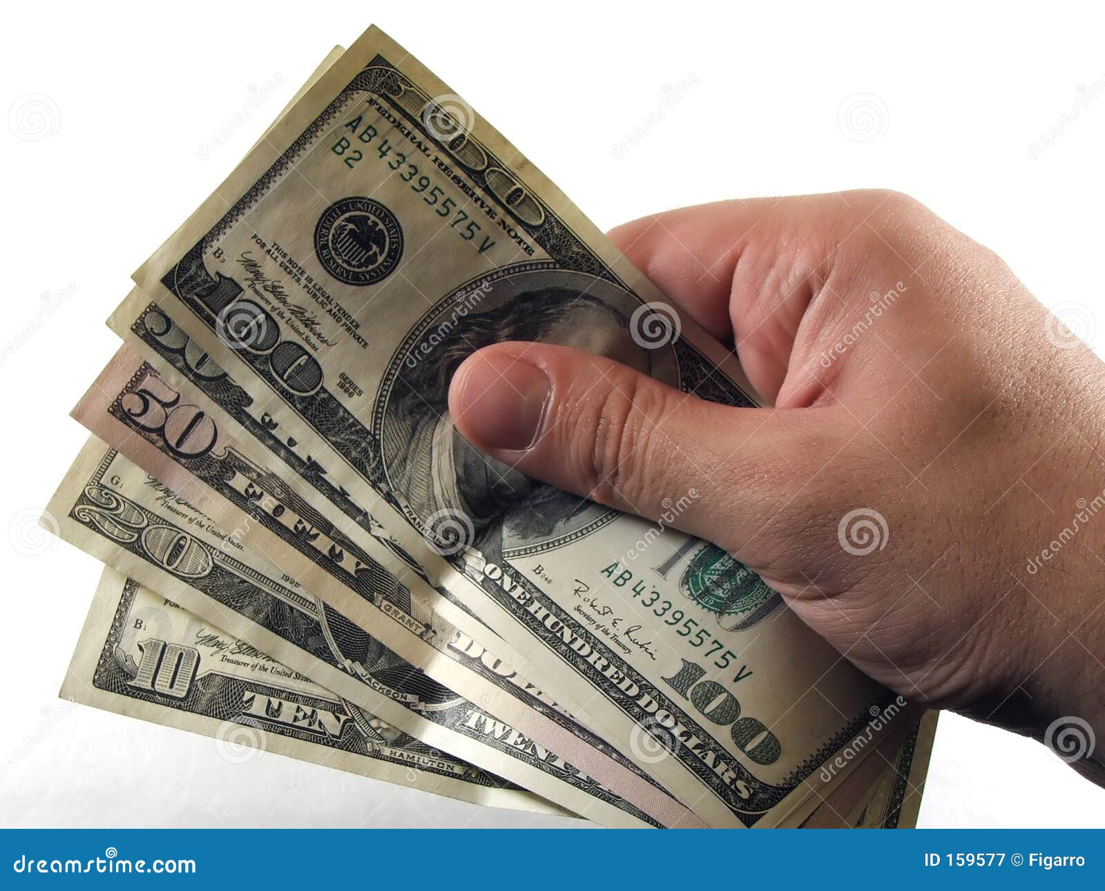 Bargeld in der Hand stockbild. Bild von bargeld, rechnungen - 159577