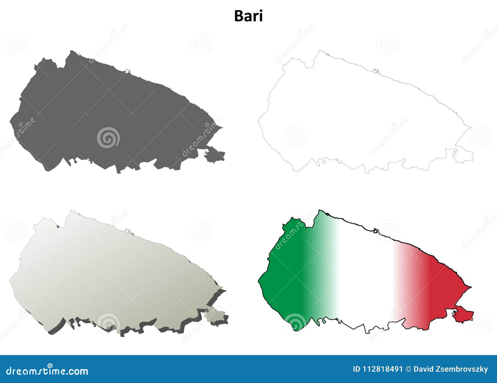 Bari Map. Detailed Map Of Bari City Poster With Streets. Cityscape Vector | CartoonDealer.com ...
