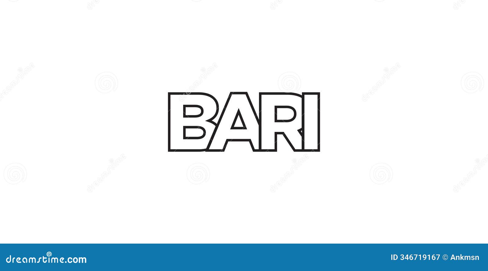 Vector Map Of Bari, Italy. Street Map Art Poster Illustration Royalty ...