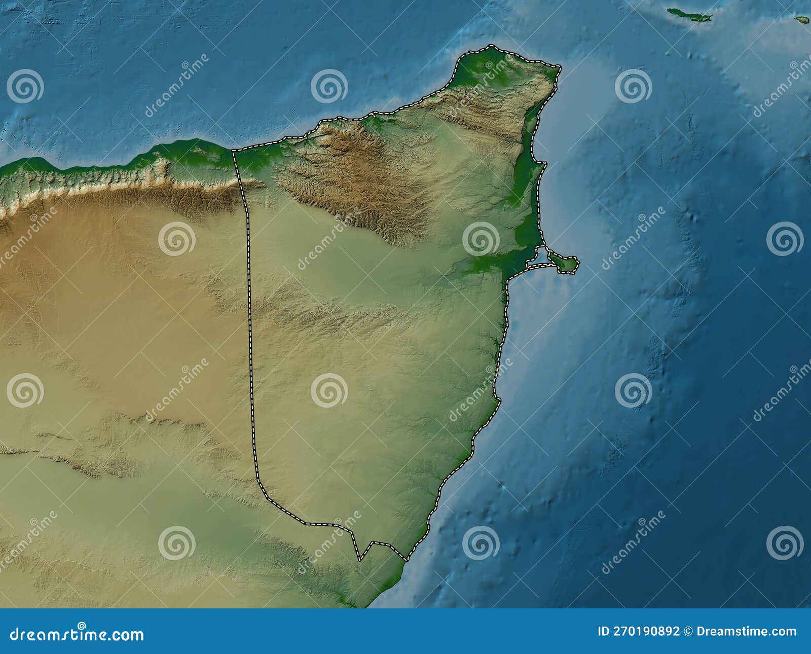 Bari, Somalia. Physical. No Legend Stock Illustration - Illustration of ...