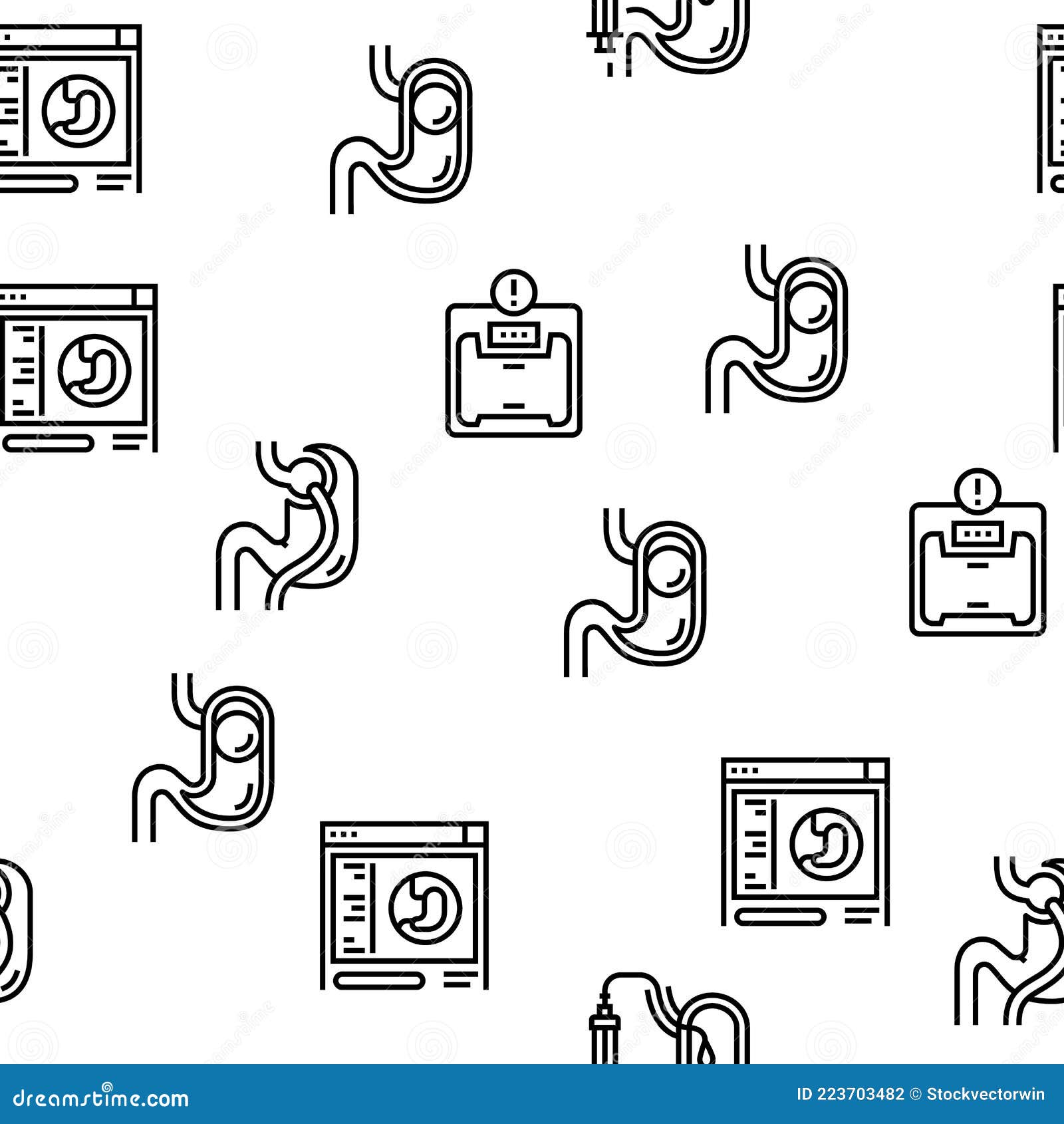 Bariatric Surgery Vector Seamless Pattern Stock Vector - Illustration ...