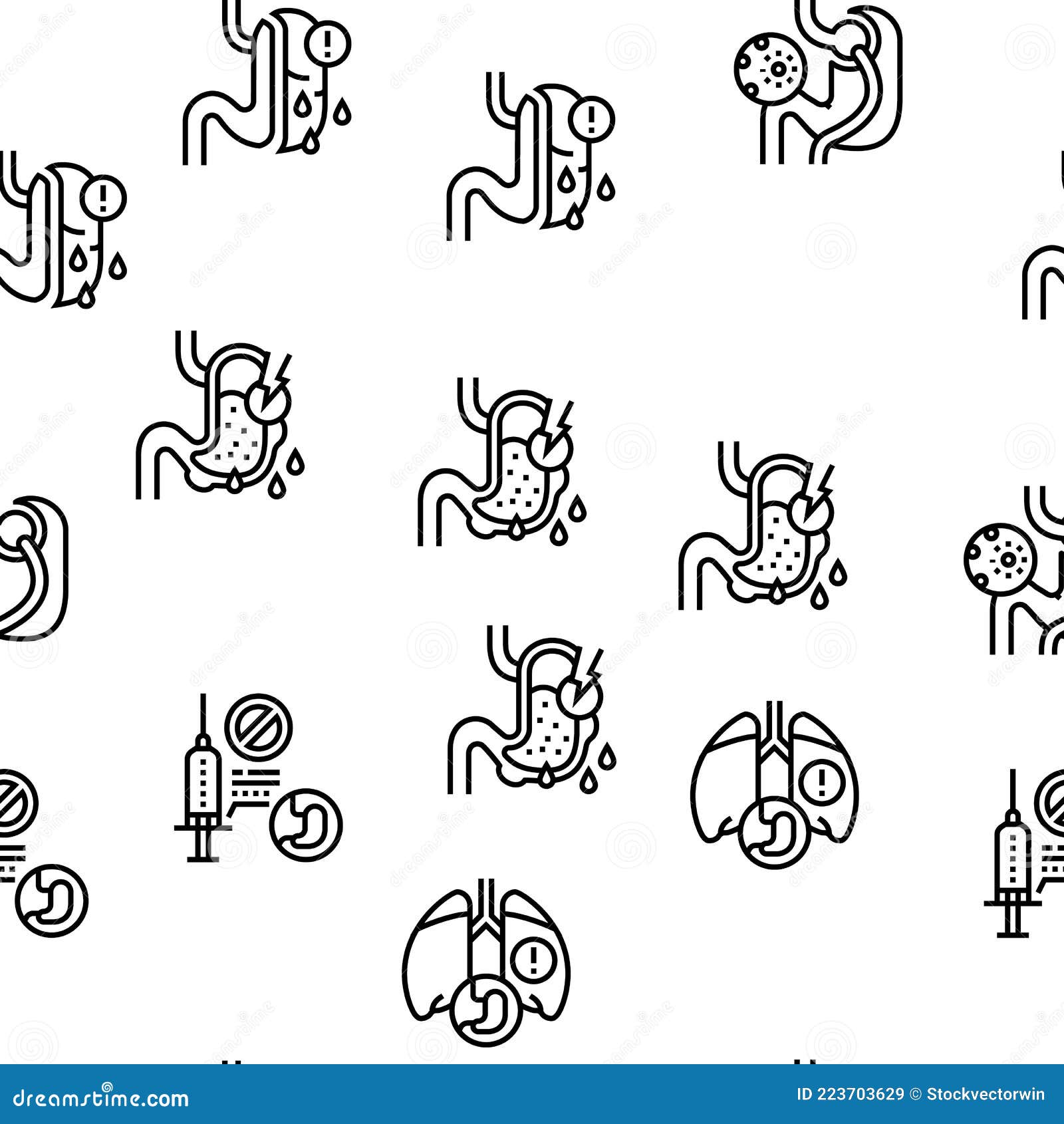 Bariatric Surgery Vector Seamless Pattern Stock Vector - Illustration ...