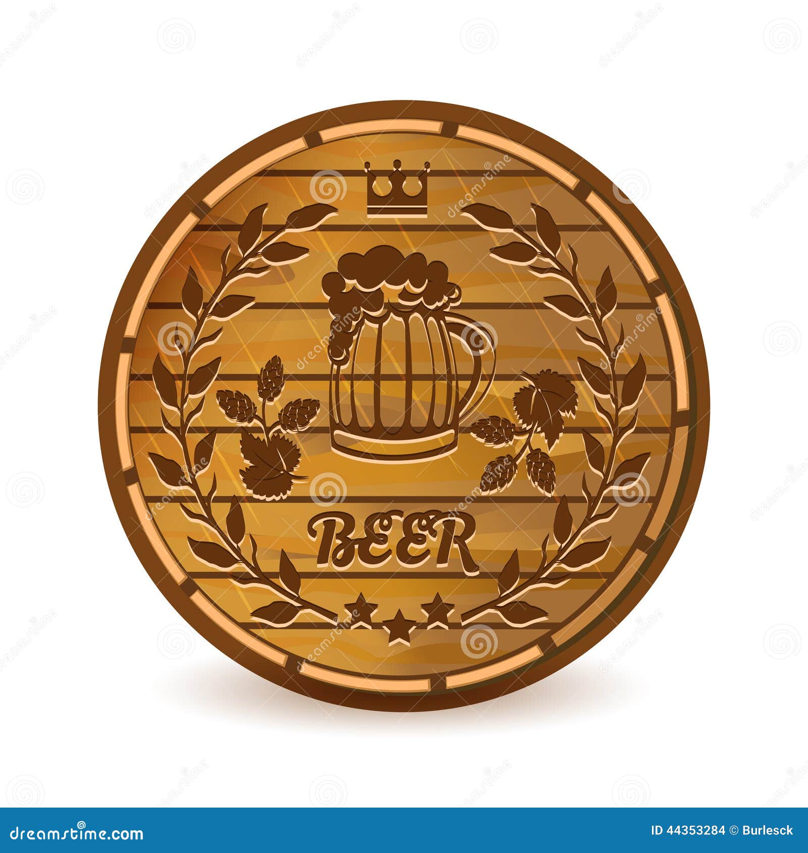 Baril de bière illustration de vecteur. Illustration of étiquette ...