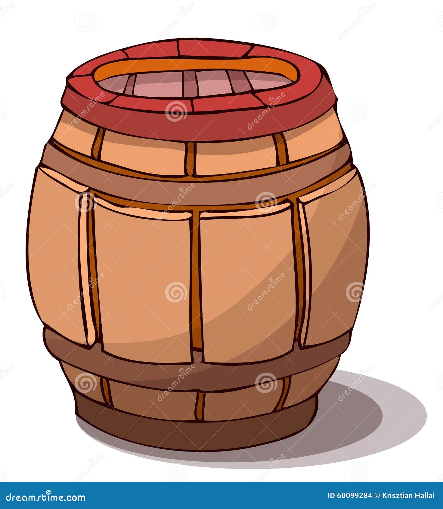 Baril en bois illustration de vecteur. Illustration du conteneur - 60099284
