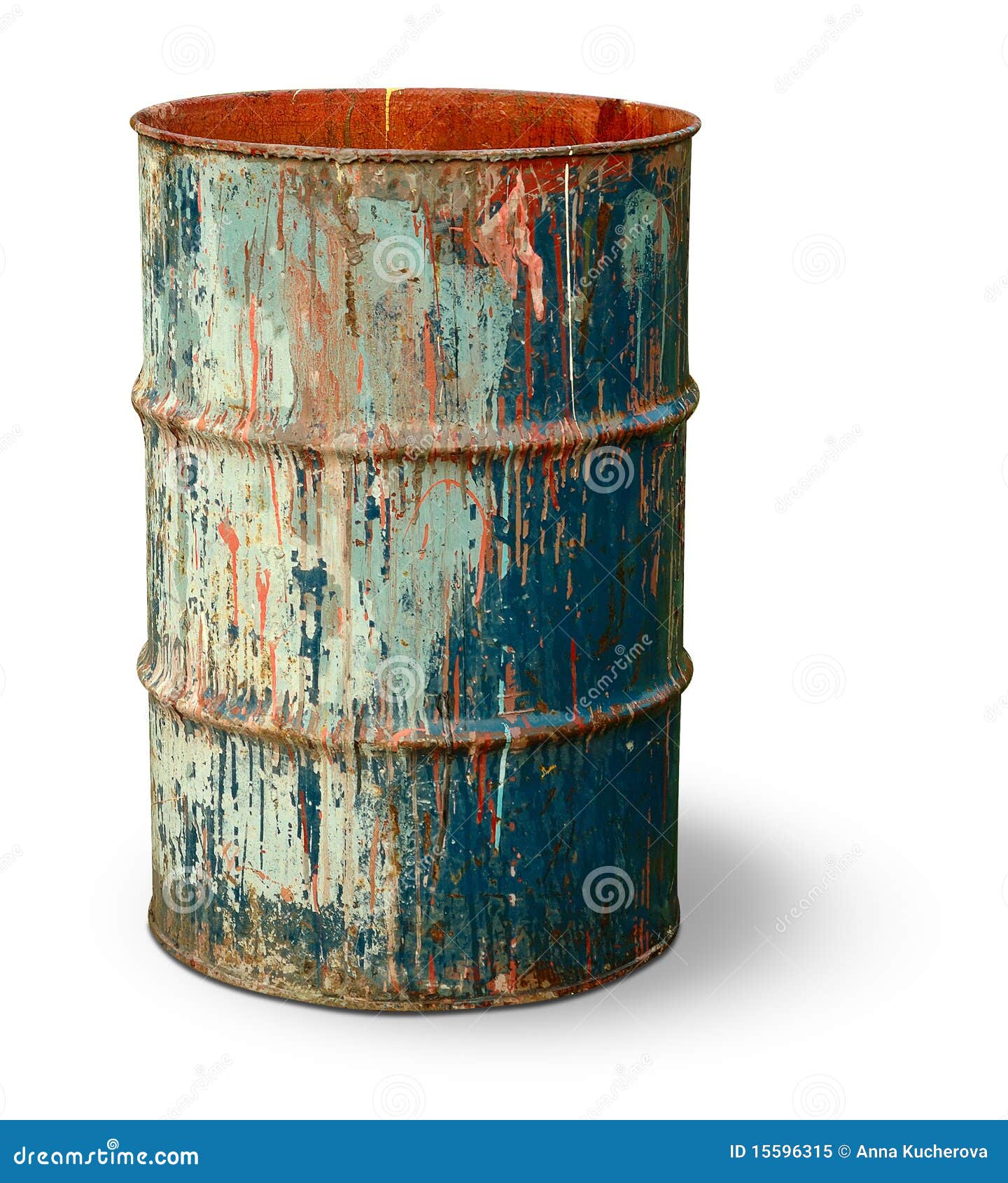 Baril vieux image stock. Image du acier, baril, peinture - 15596315