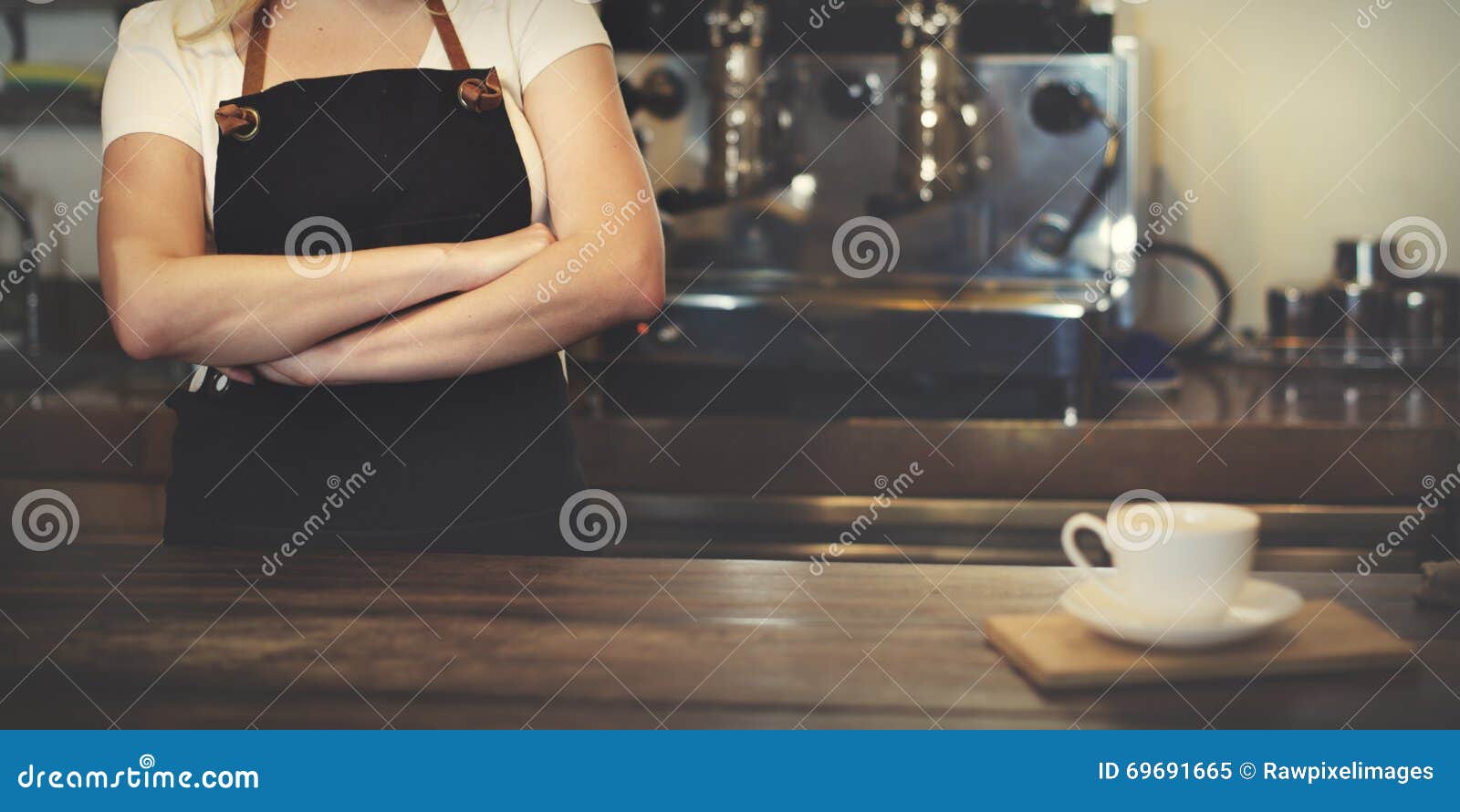 Barista Cafe Making Coffee Preparation Service Concept Stock Image ...