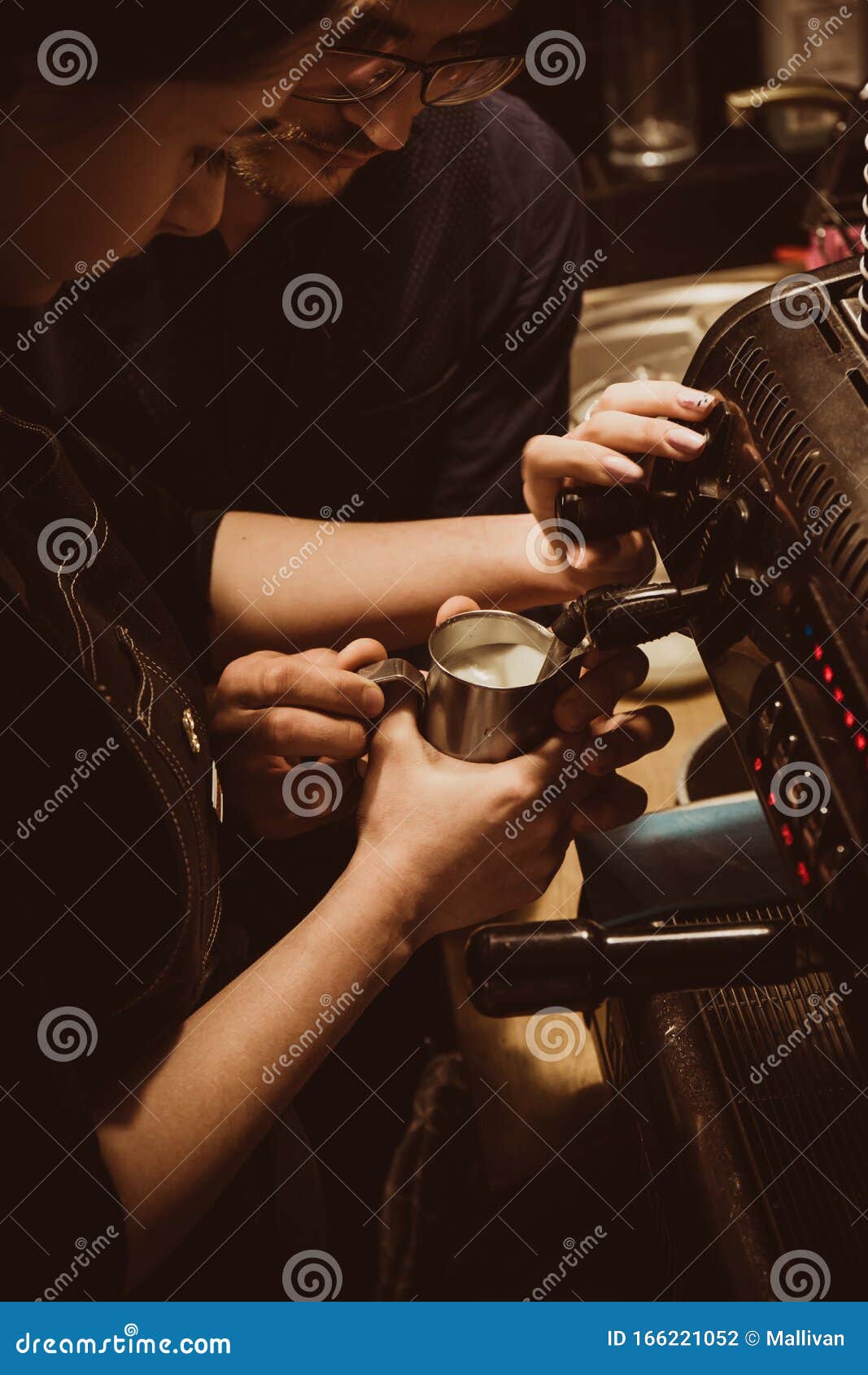 Training an Intern To Make Coffee Stock Photo - Image of caffeine ...