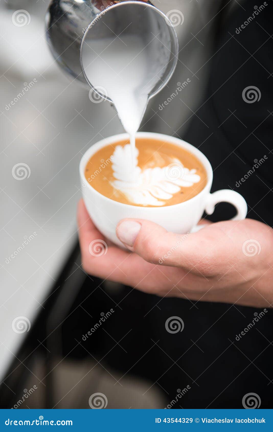 Barista doing your coffee stock image. Image of industrial - 43544329