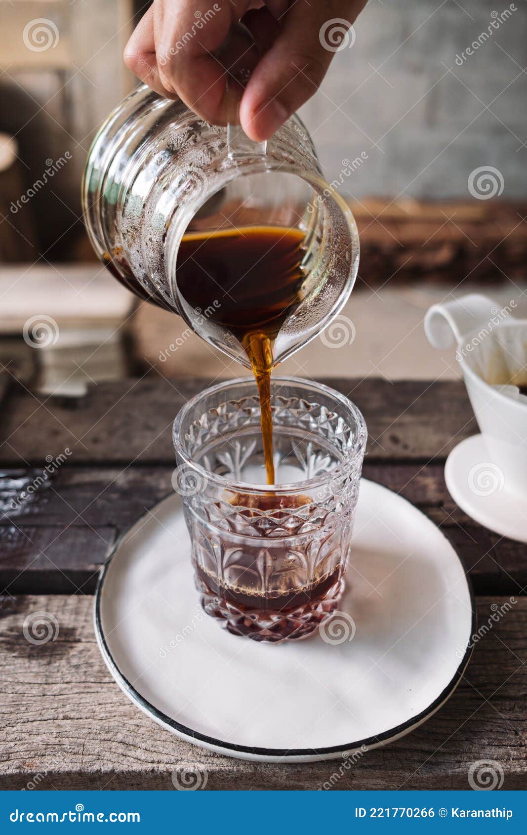 Barista Dripping Coffee and Slow Coffee Bar Style Stock Photo - Image ...