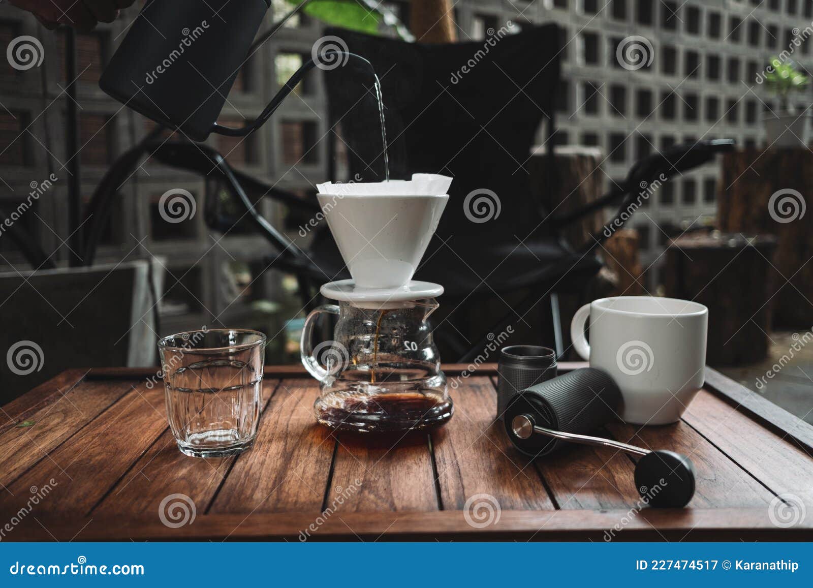 Barista Dripping Coffee and Slow Coffee Bar Style Stock Image - Image ...