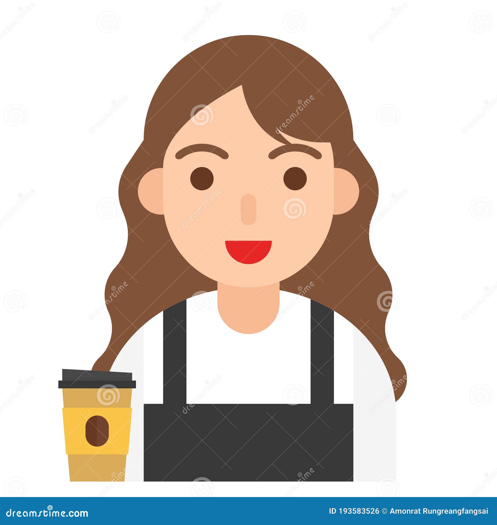 Barista Icon, Profession and Job Vector Illustration Stock Vector ...