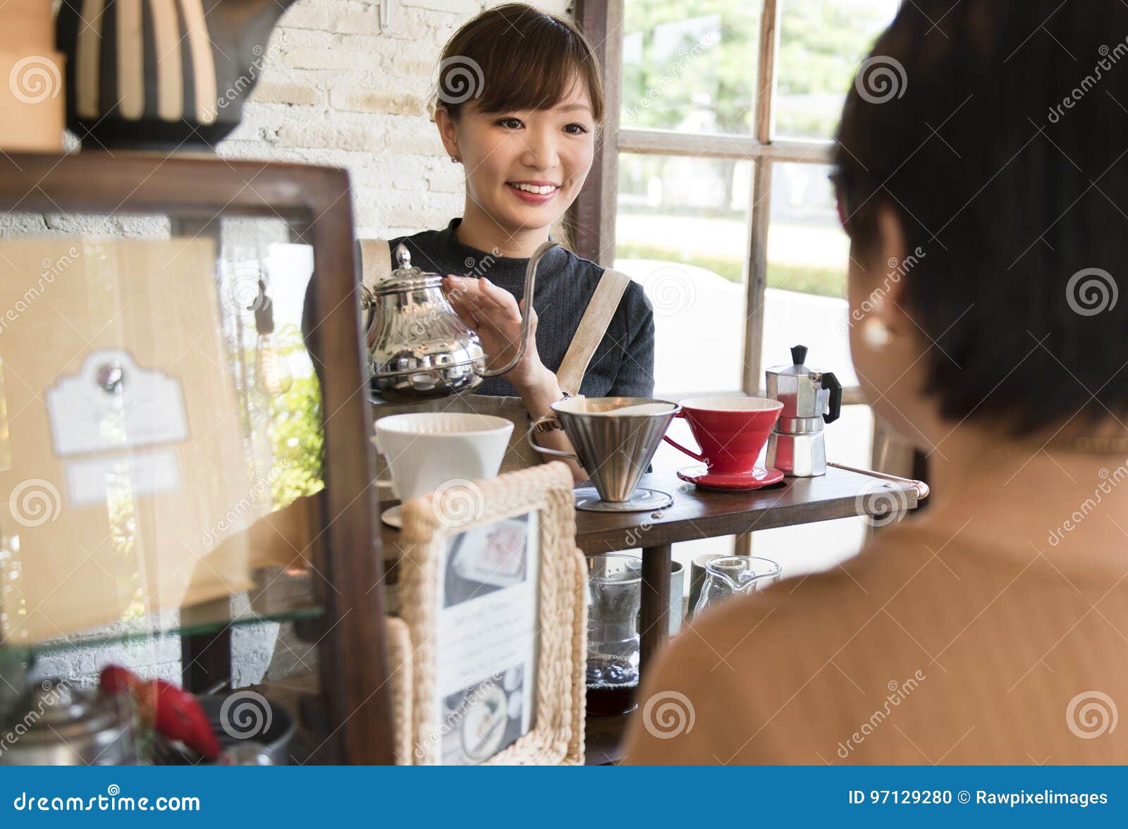 Barista Making a Hot Drink for the Customer Stock Photo - Image of ...