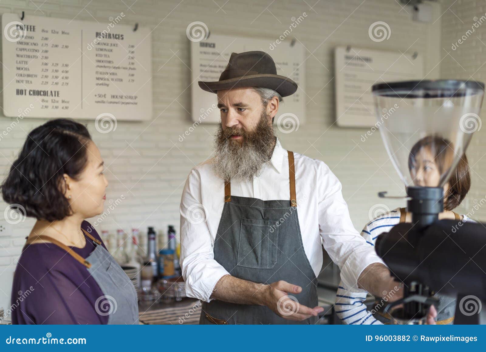 Barista Prepare Coffee Working Order Concept Stock Photo - Image of ...