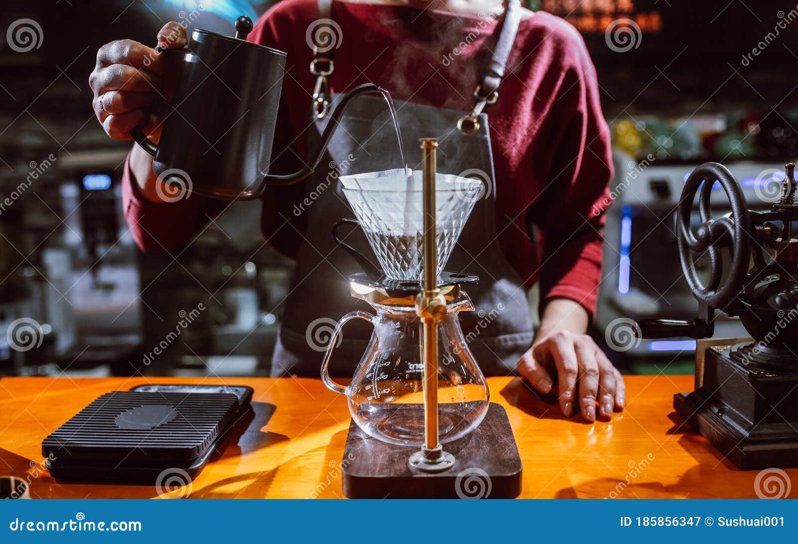 Production Process and Technology of Hand Made Coffee Stock Image ...