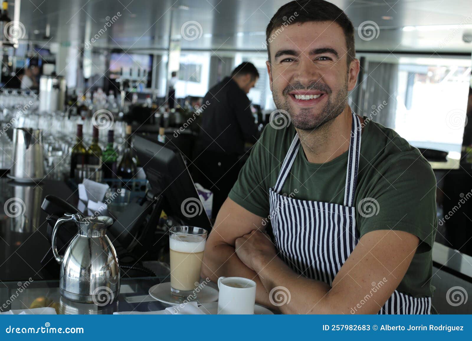 Barista Serving a Coffee Cup Stock Image - Image of lifestyle, drink ...