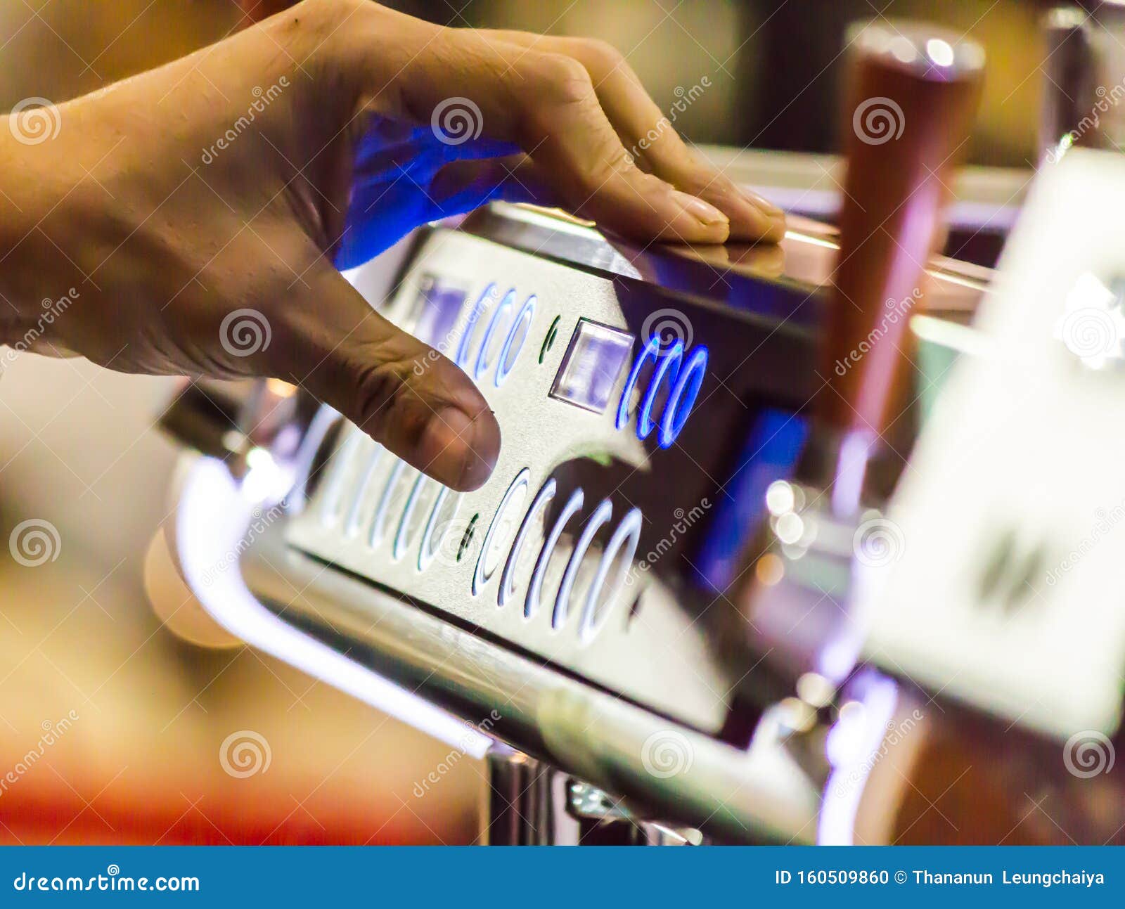 Barista Setup System Espresso Machine at Cafe Stock Photo - Image of ...