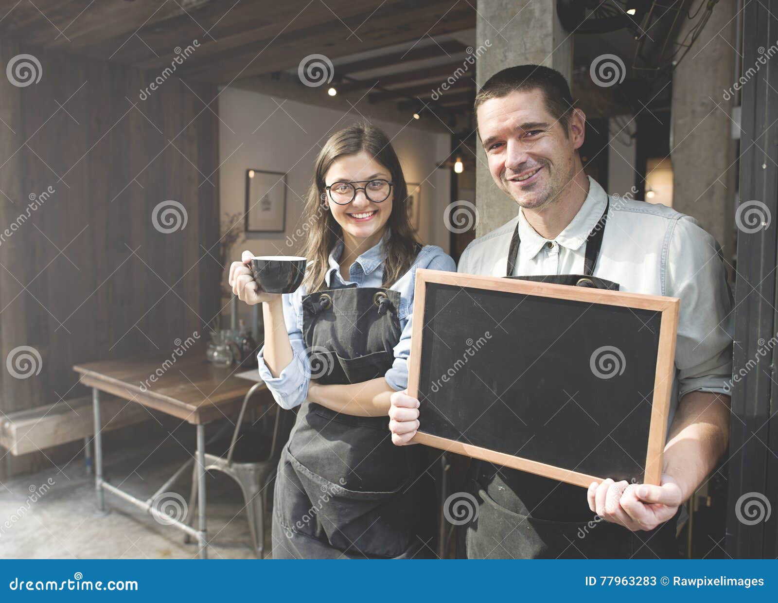 Barista Staff Working Coffee Shop Concept Stock Image - Image of ...