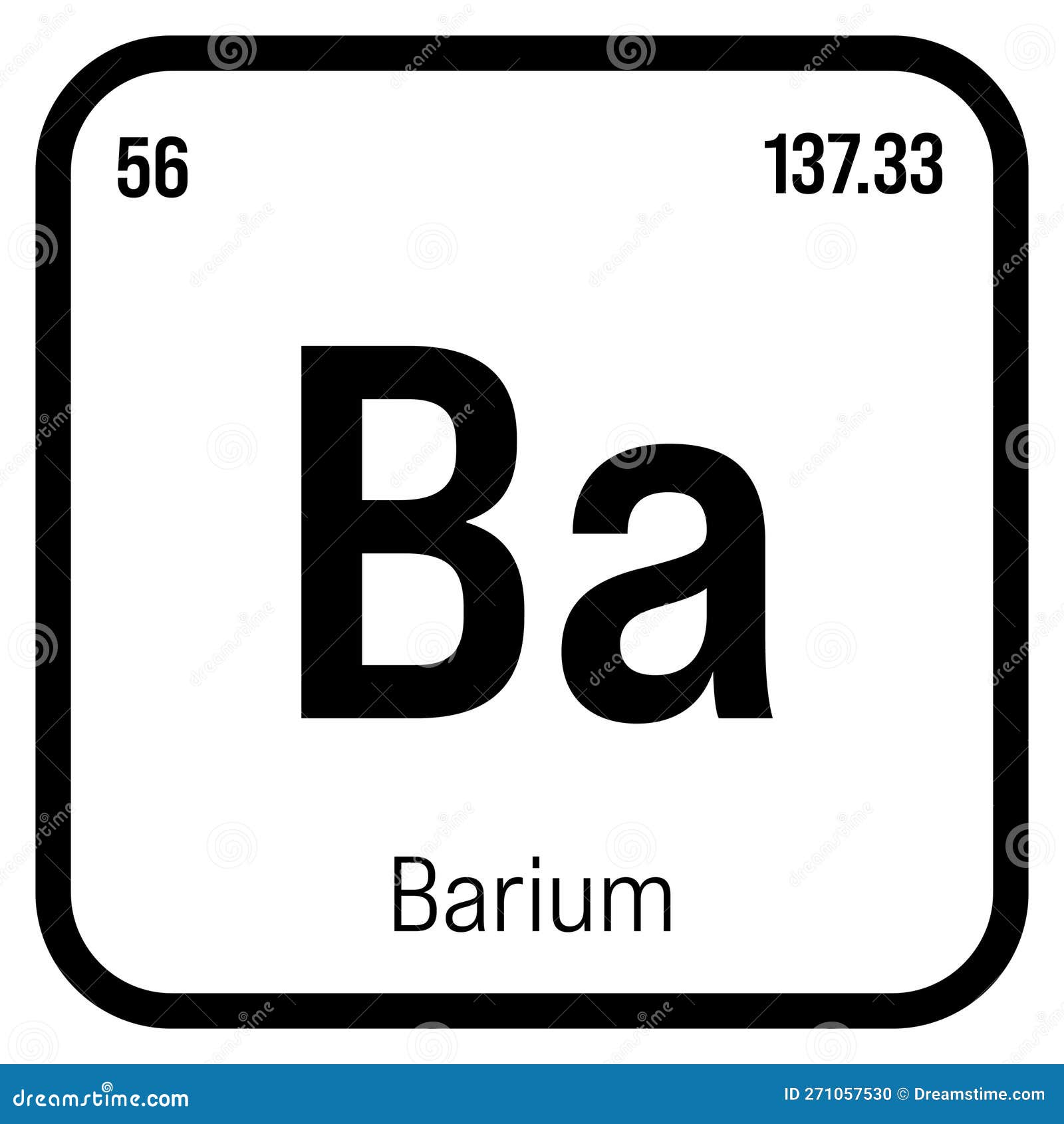Barium, Ba, Periodic Table Element Stock Vector - Illustration of ... Barium, Ba, Periodic Table Element Stock Vector - Illustration of ...