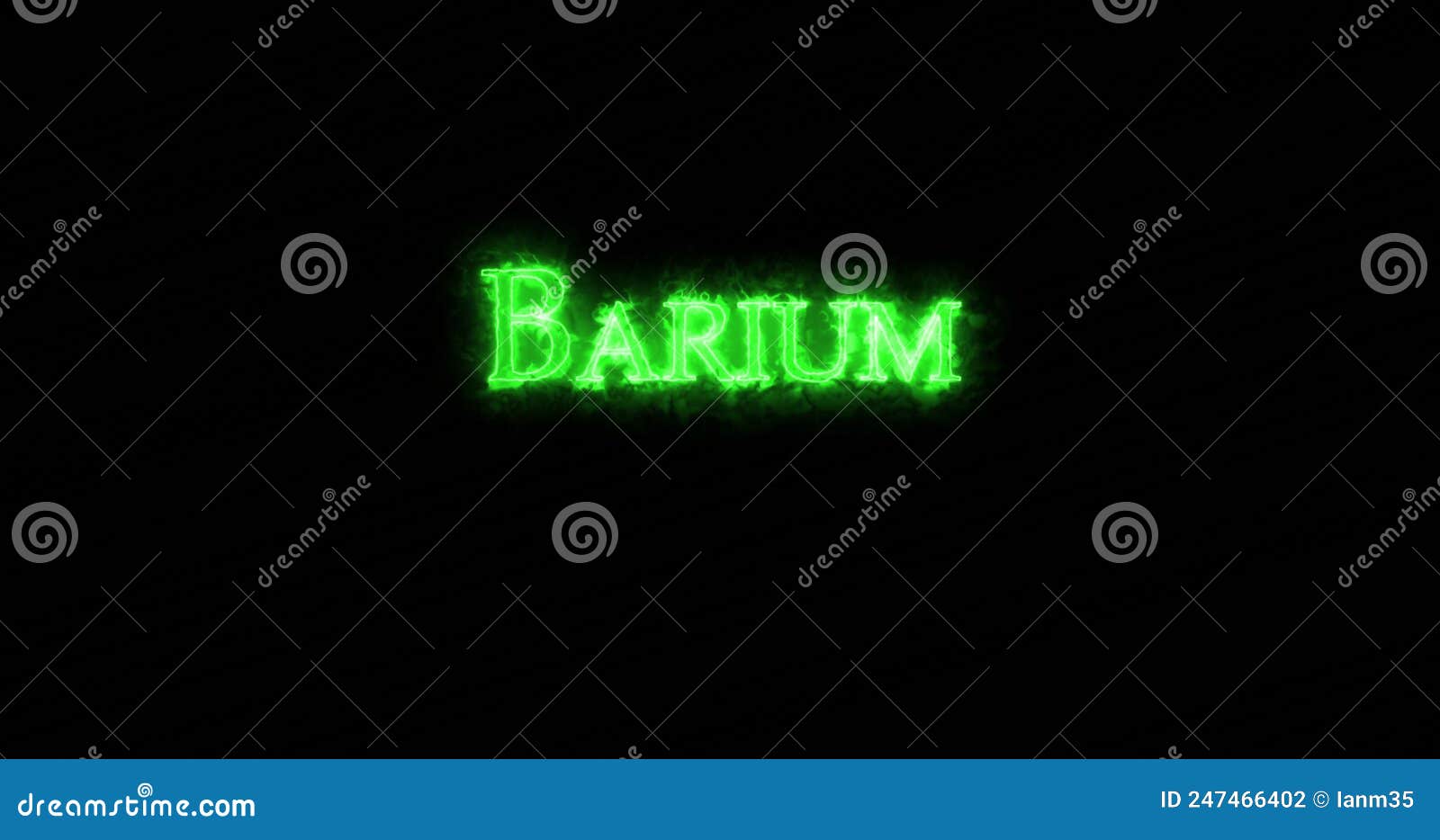 Barium, Chemical Element, Written with Fire. Loop Stock Footage - Video ...