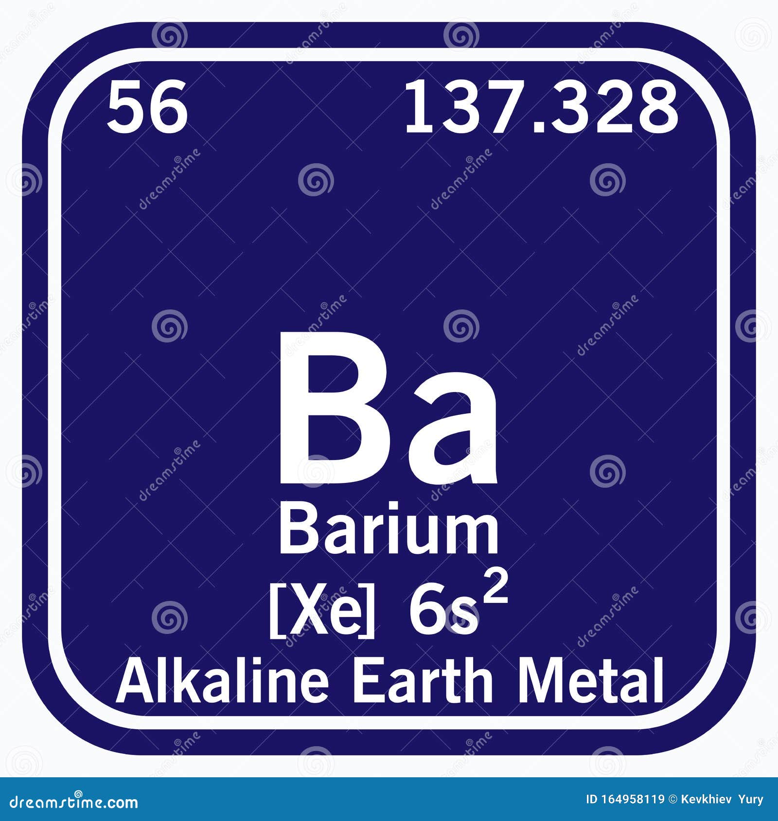 Barium Periodic Table of the Elements Vector Illustration Eps 10 Stock ...