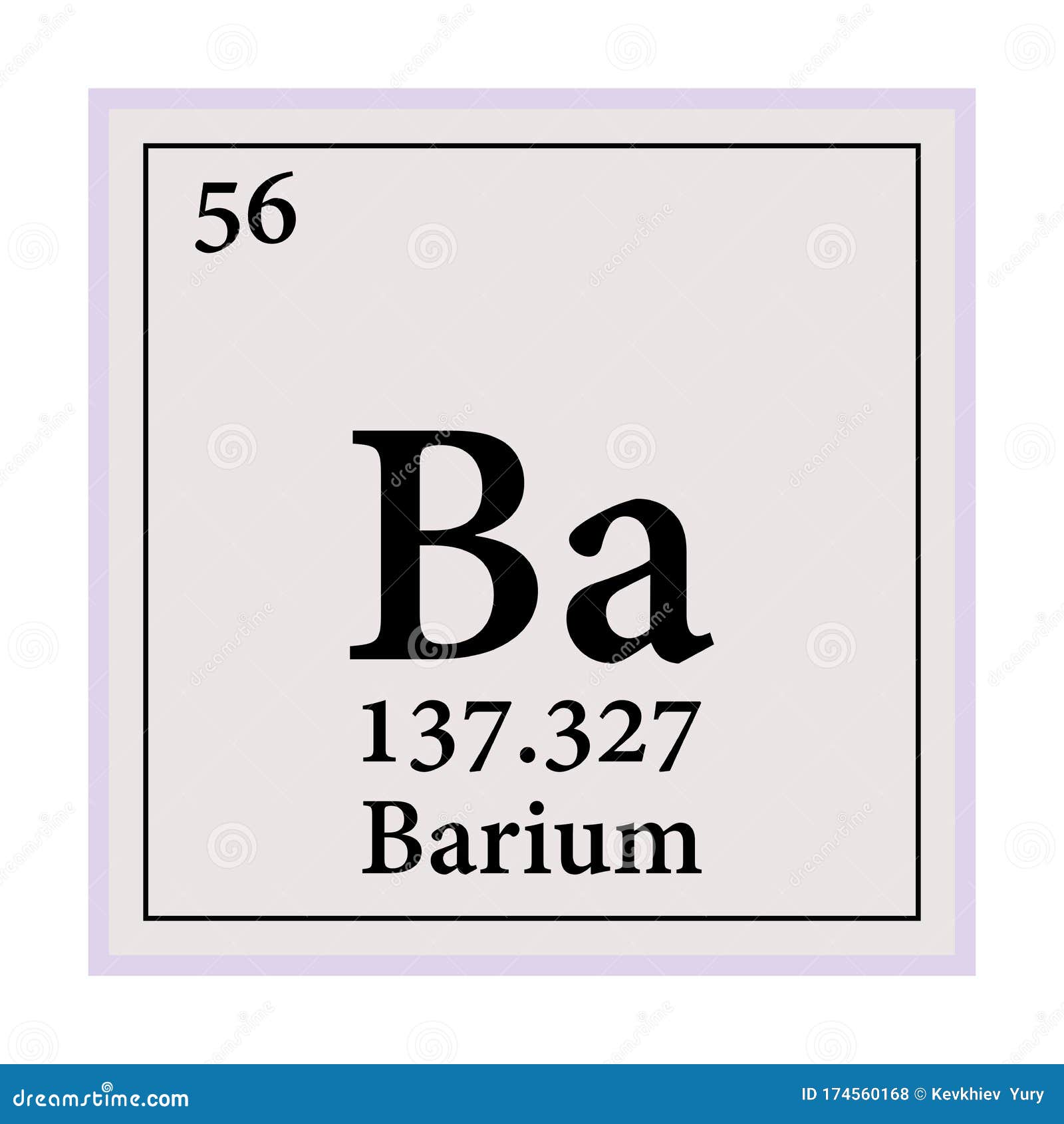 Barium, Ba, Periodic Table Element Stock Illustration | CartoonDealer ...