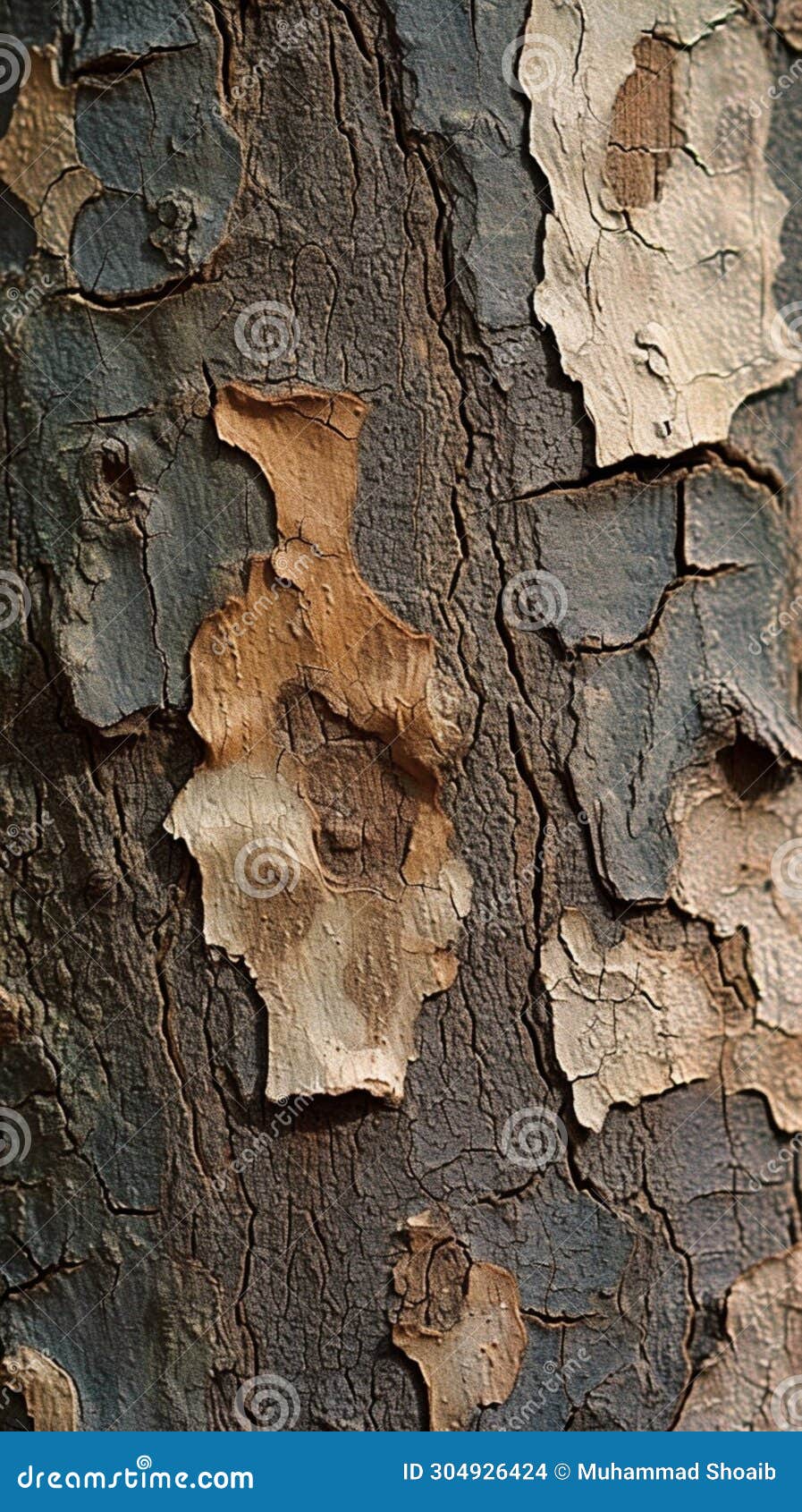 Bark Beauty Background of Plane Tree Bark Texture, Natural and ...