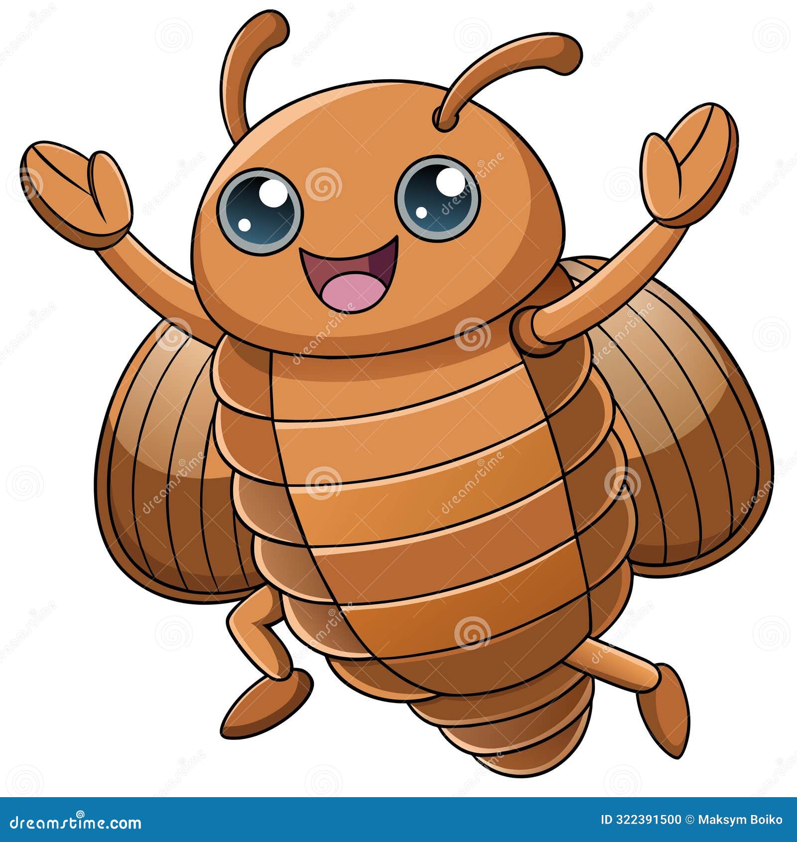 Bark Beetle Bug Dancing Vector Kawaii Stock Vector - Illustration of ...