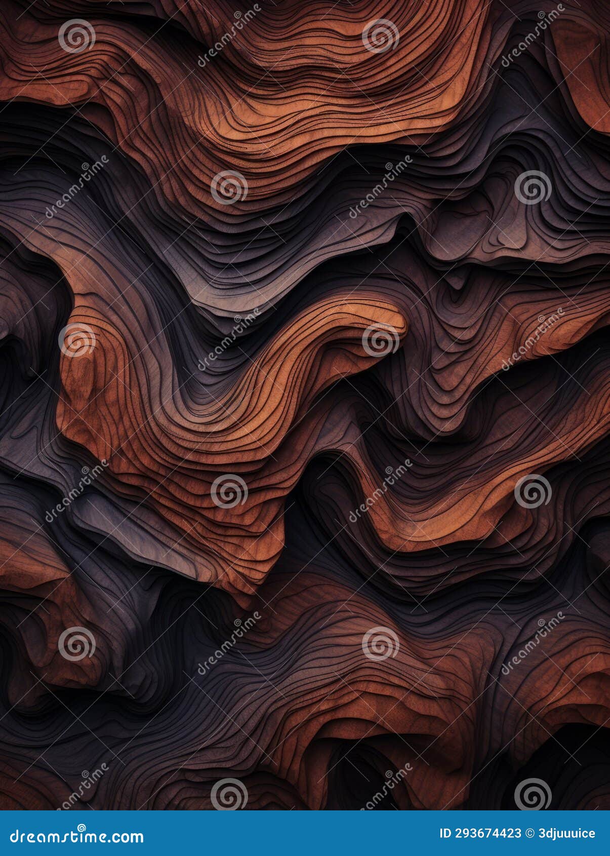 Bark Creative Abstract Wavy Texture. Stock Illustration - Illustration ...
