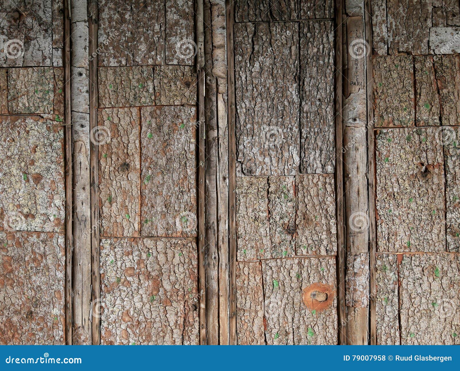 Bark on the Wall As Decoration Stock Photo - Image of decorations ...