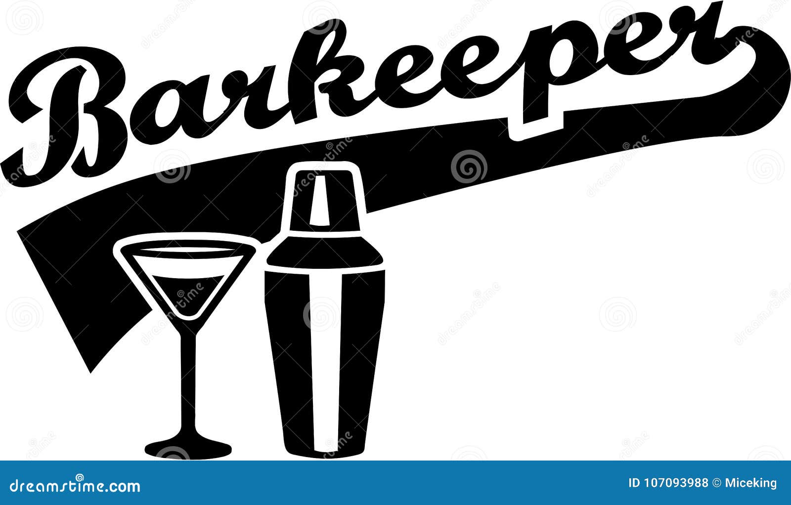 Bartender Barman Icon Of 3 Types Color, Black And White, Outline. Isolated Vector Sign Symbol ...
