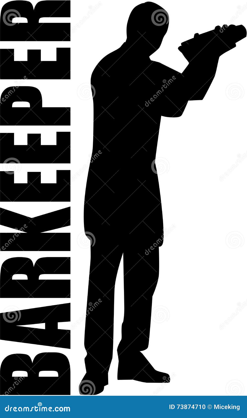 Barkeeper Bartender stock vector. Illustration of alcohol - 73874710