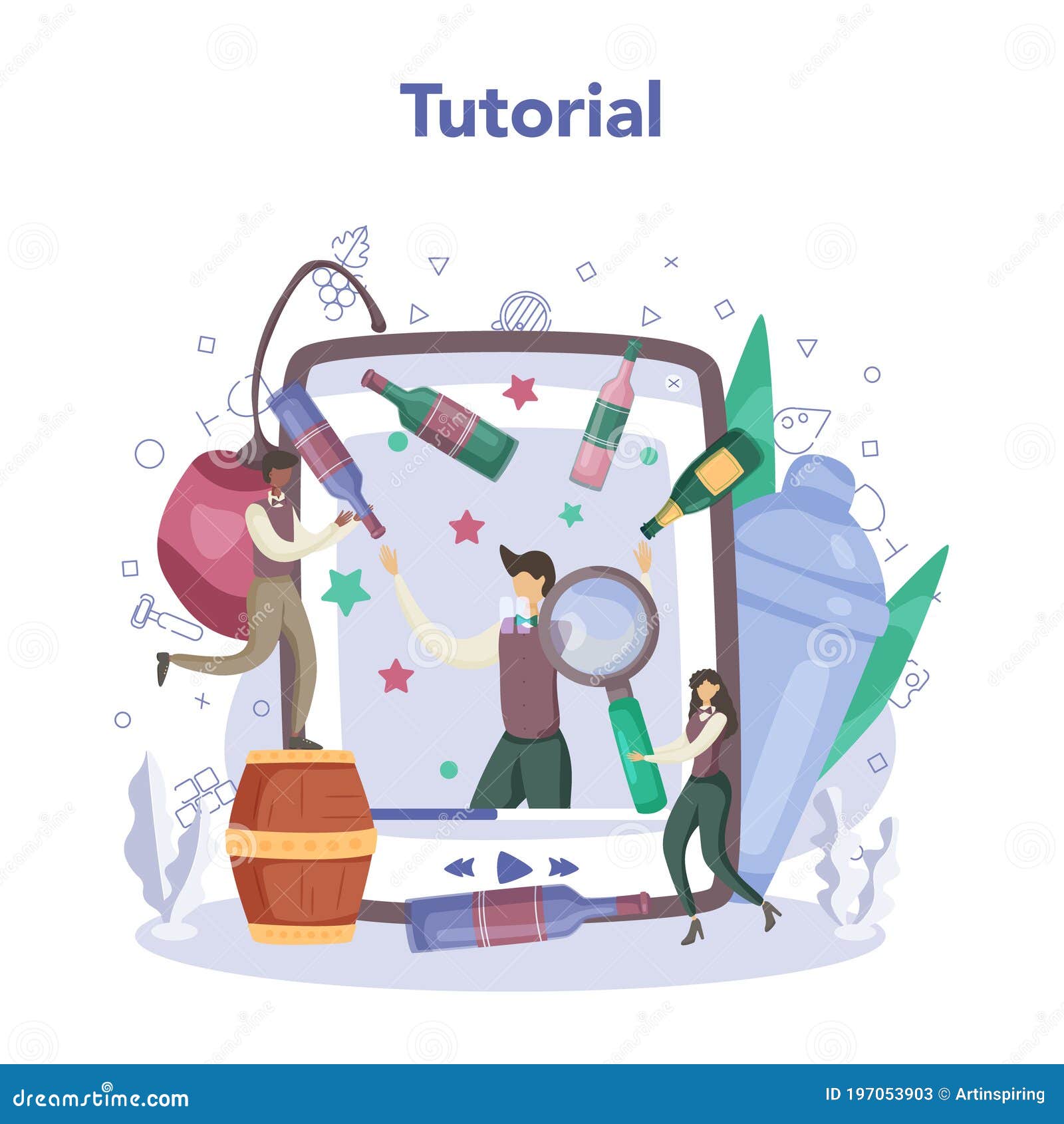 Bartender Standing At The Bar Counter. Cartoon Vector | CartoonDealer ...