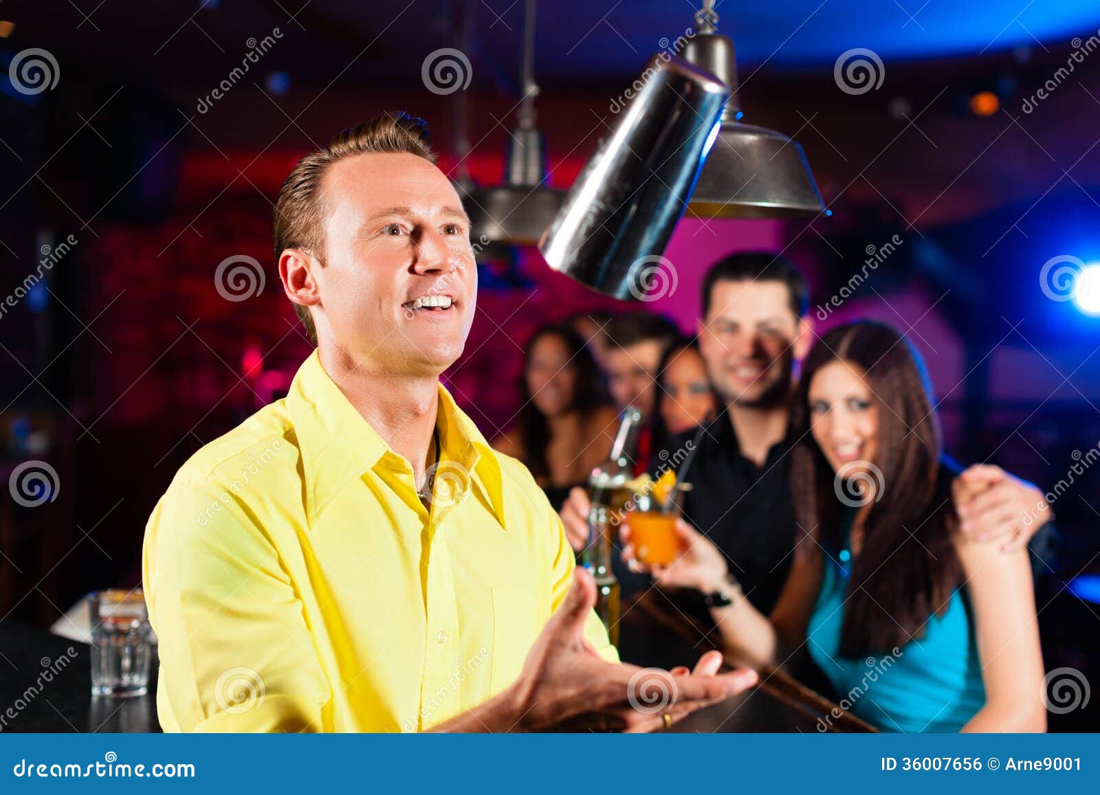 Barkeeper Show Behind Restaurant Bar Counter Royalty-Free Stock Photo ...