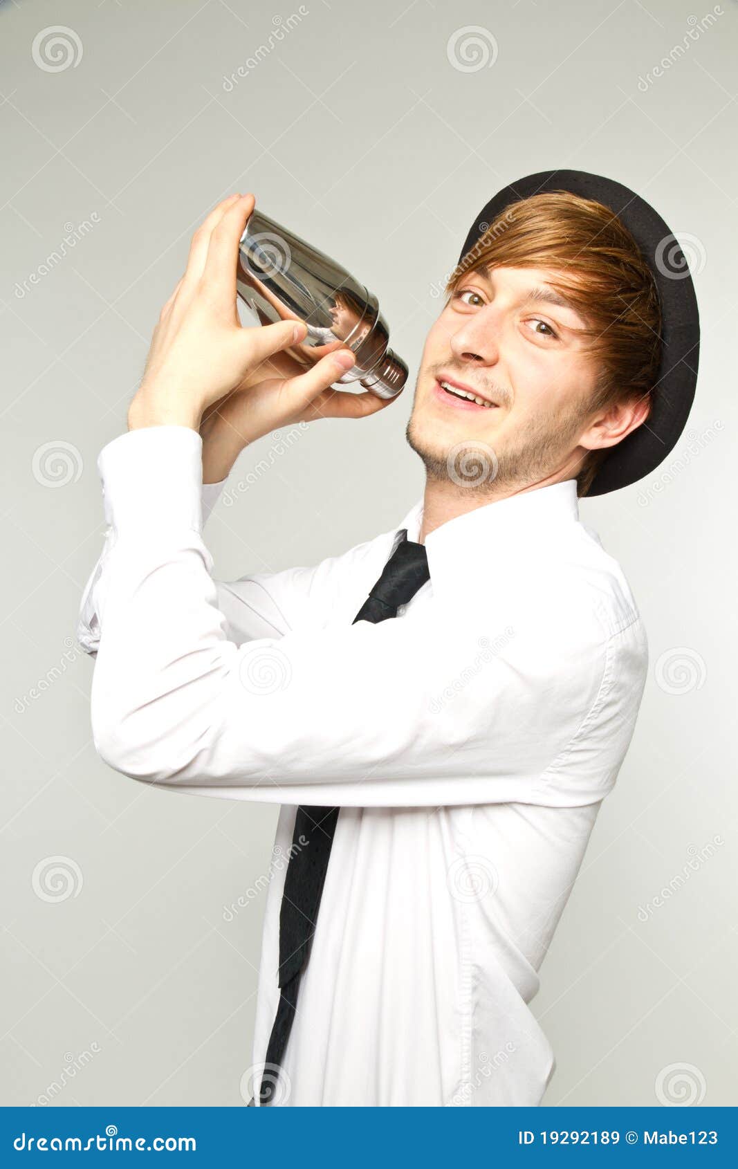 Barkeeper Shaking Cocktails Stock Image - Image of shaker, caucasian ...