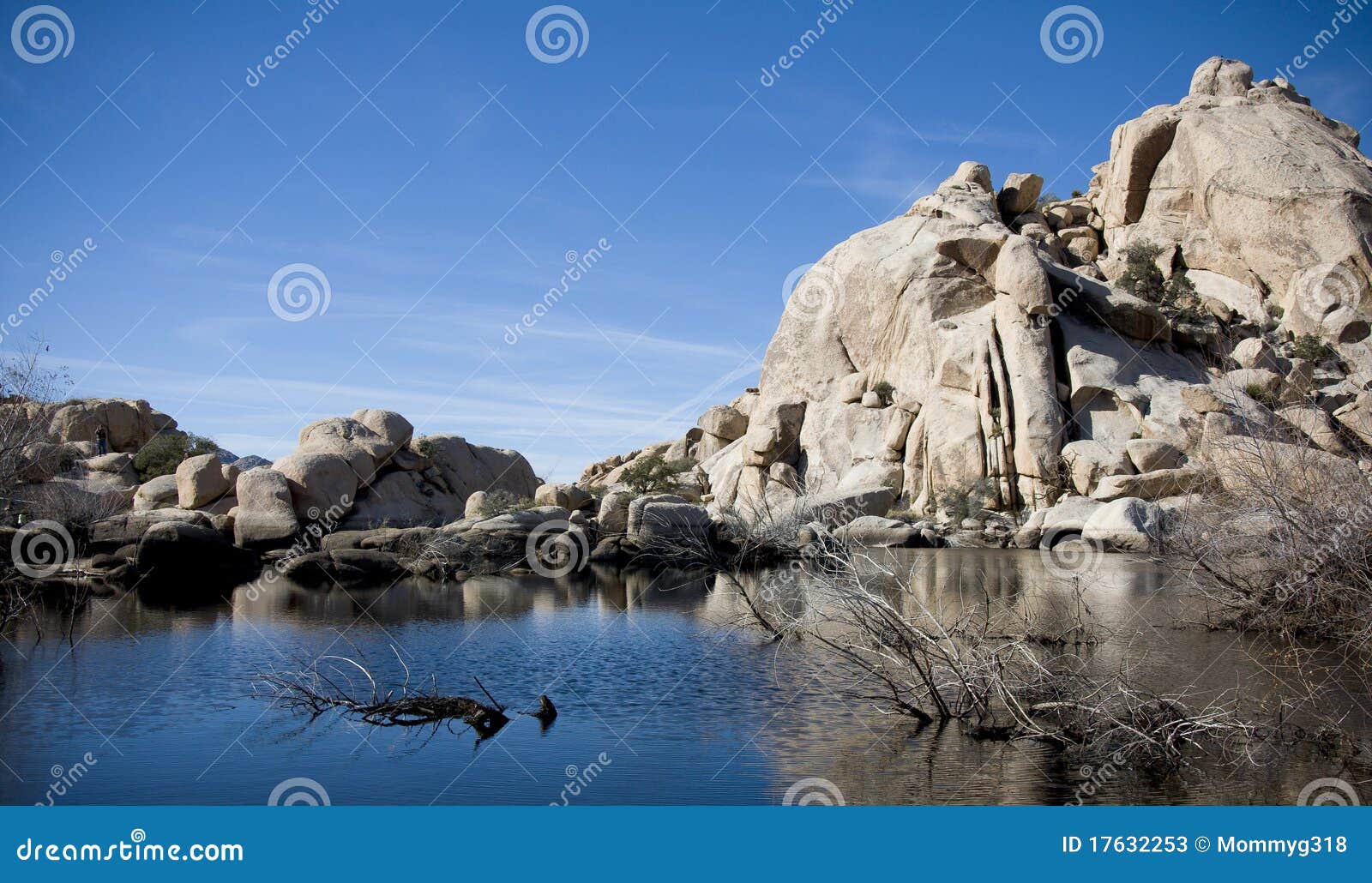 Barker Dam, Joshua Tree National Park Stock Image - Image of brush ...