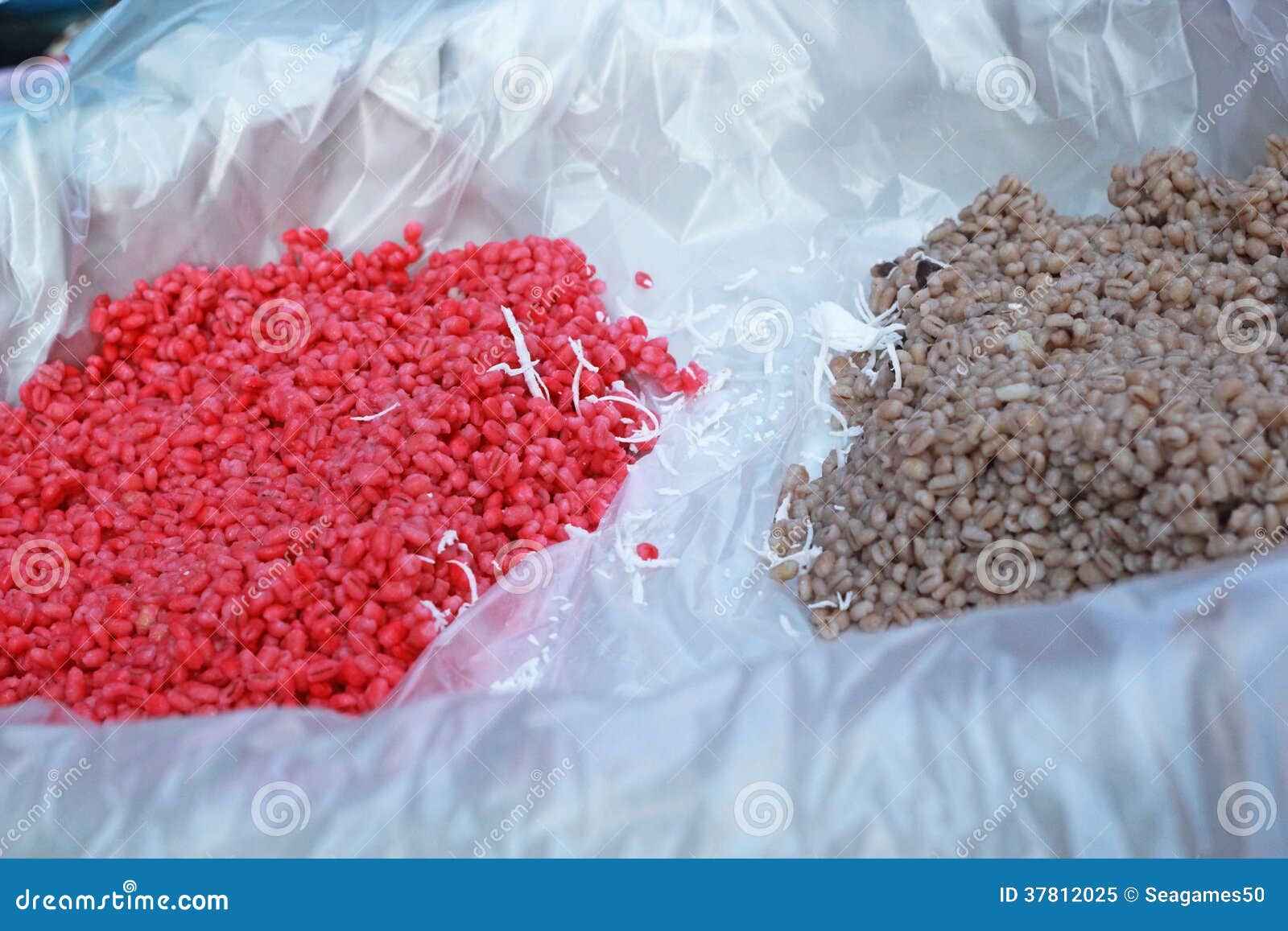 Barley Cooked Pink - White in Nature. Stock Image - Image of leaves ...