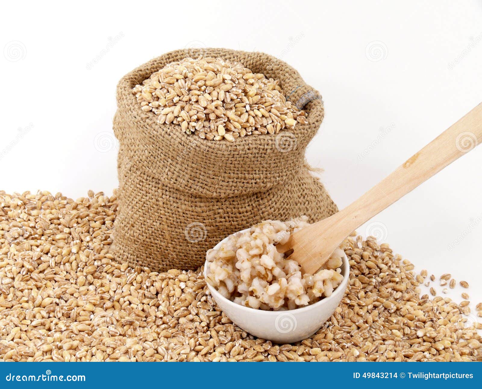 Barley Corns Raw and Cooked Stock Photo - Image of nutrition, foods ...