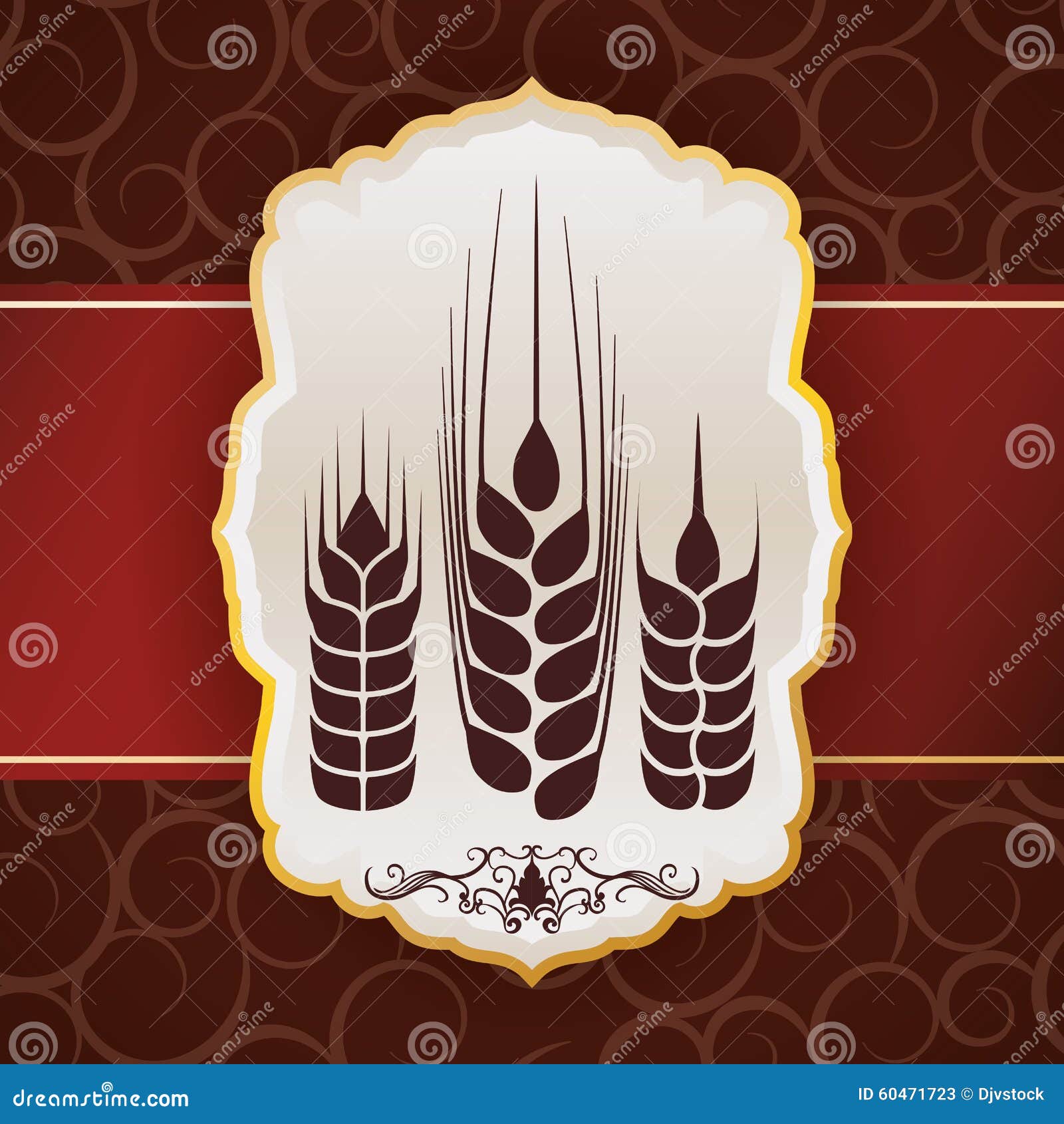 Barley design stock vector. Illustration of cereal, breakfast - 60471723