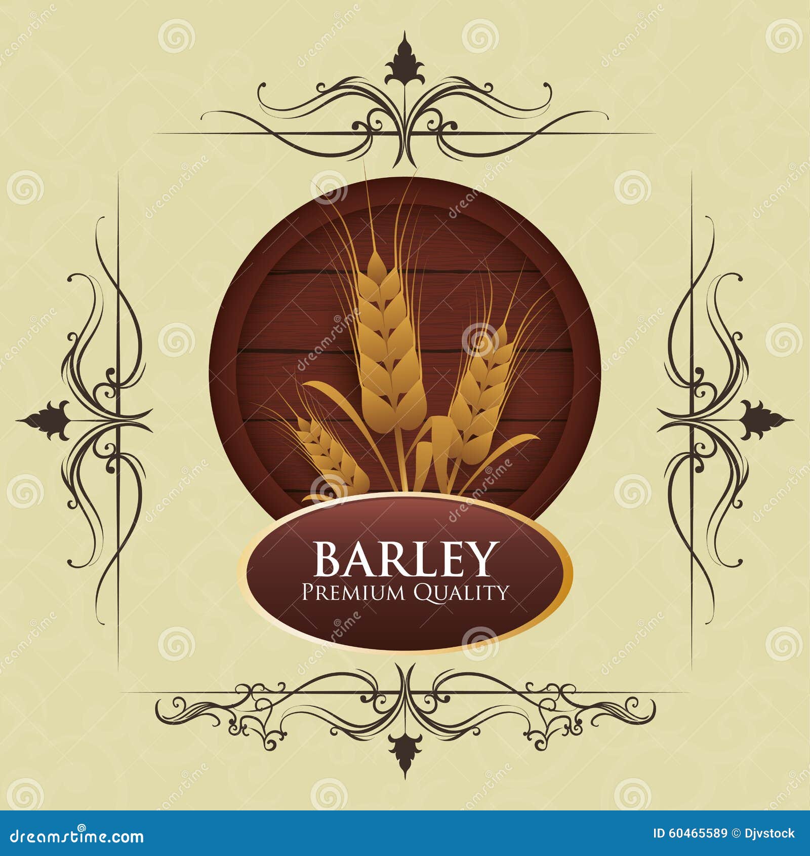 Barley design stock vector. Illustration of healthy, grain - 60465589