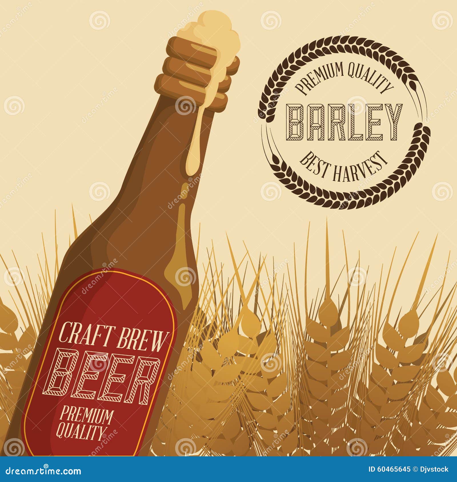 Barley design stock vector. Illustration of harvest, nutritious - 60465645