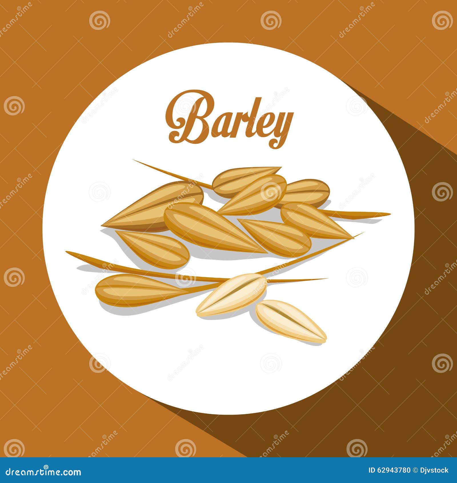 Barley grains design stock vector. Illustration of gold - 62943780
