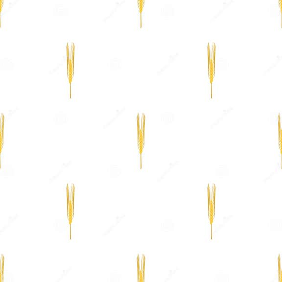 Barley Pattern Seamless Vector Stock Vector - Illustration of grain ...
