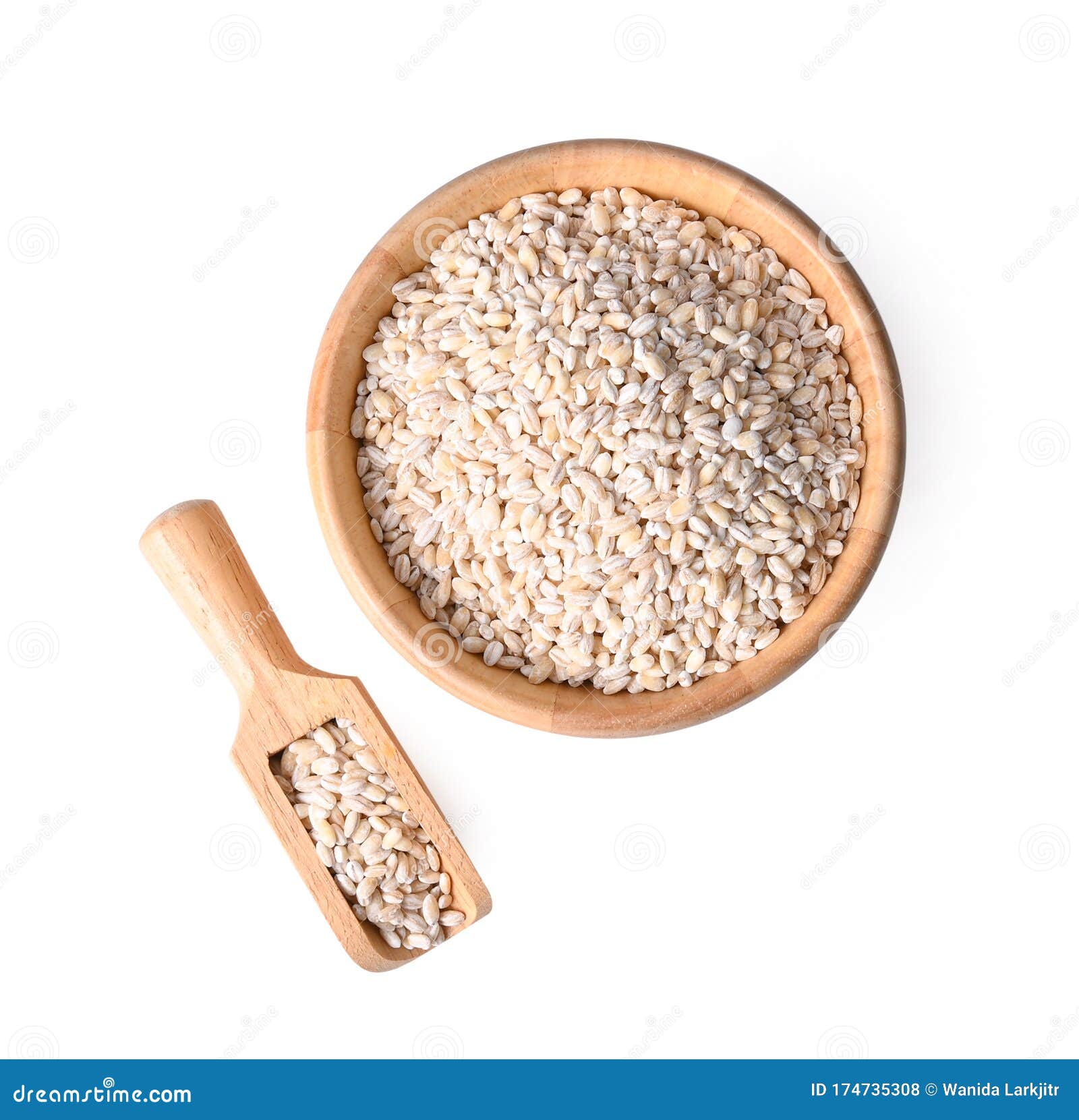 Barley Rice on White Background Stock Photo - Image of healthy, meal ...