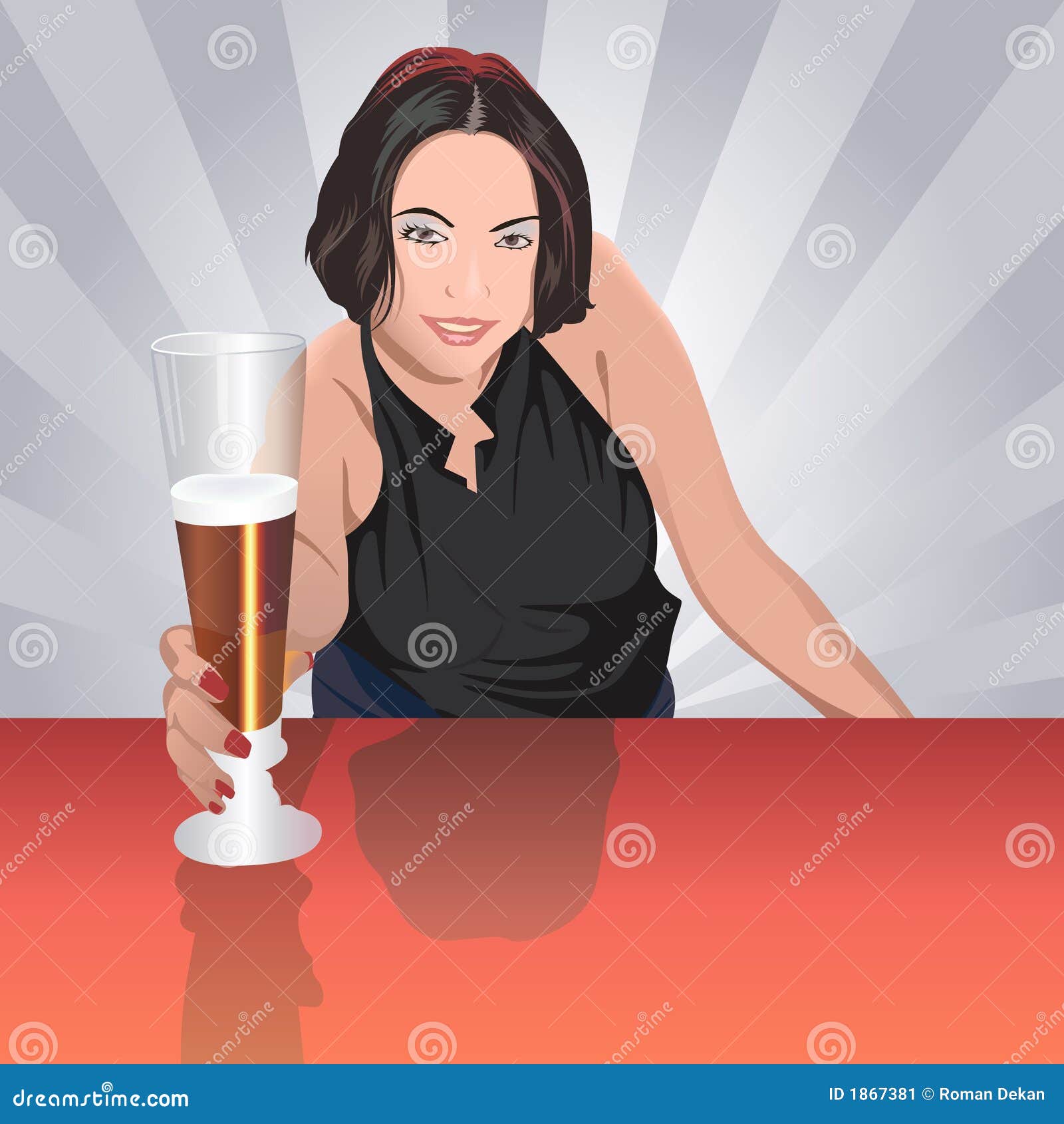 Barmaid stock vector. Illustration of woman, barmaid, clipart - 1867381