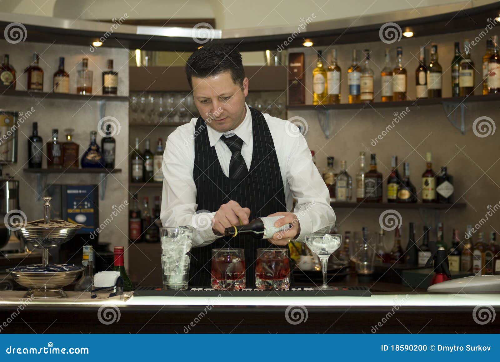 Barman stock photo. Image of employee, equipment, caucasian - 18590200