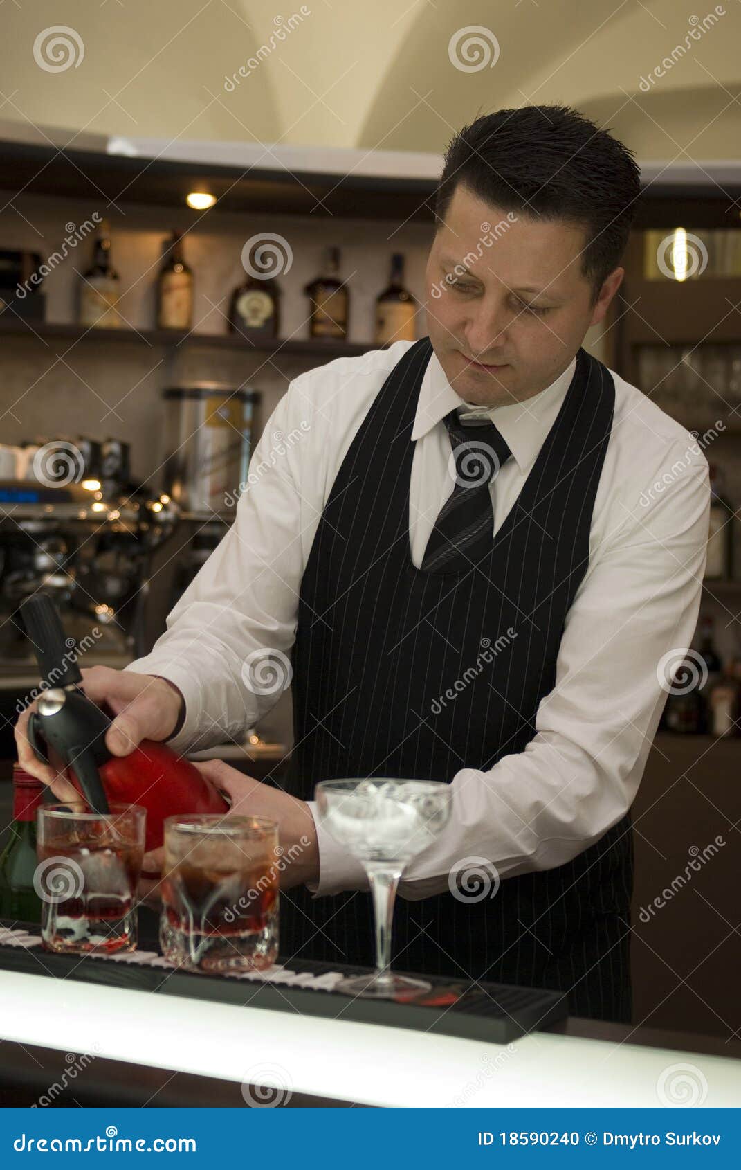 Barman stock photo. Image of business, food, portrait - 18590240